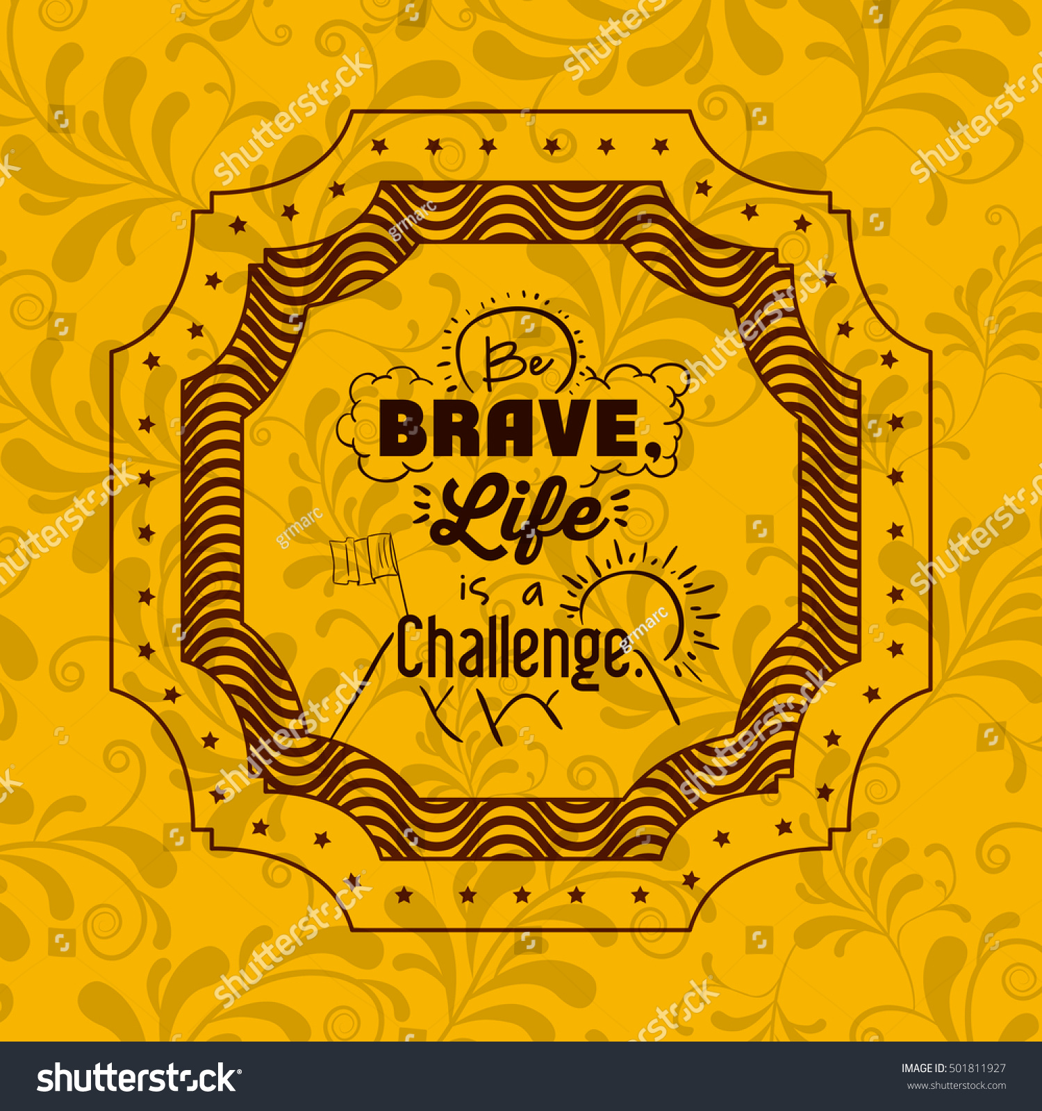 Attitude Phrase Inside Frame Design Stock Vector (Royalty Free ...
