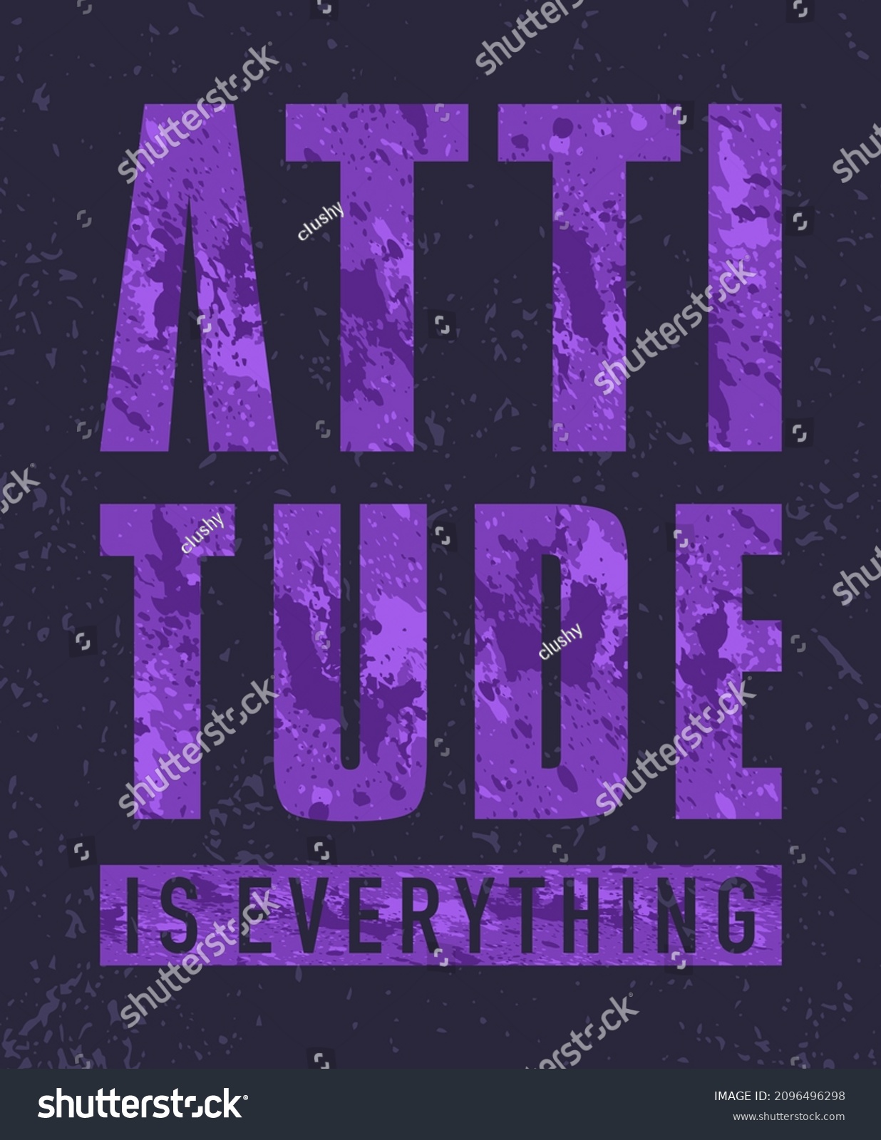 Attitude Typography Poster Concept Designs Stock Vector (Royalty Free ...