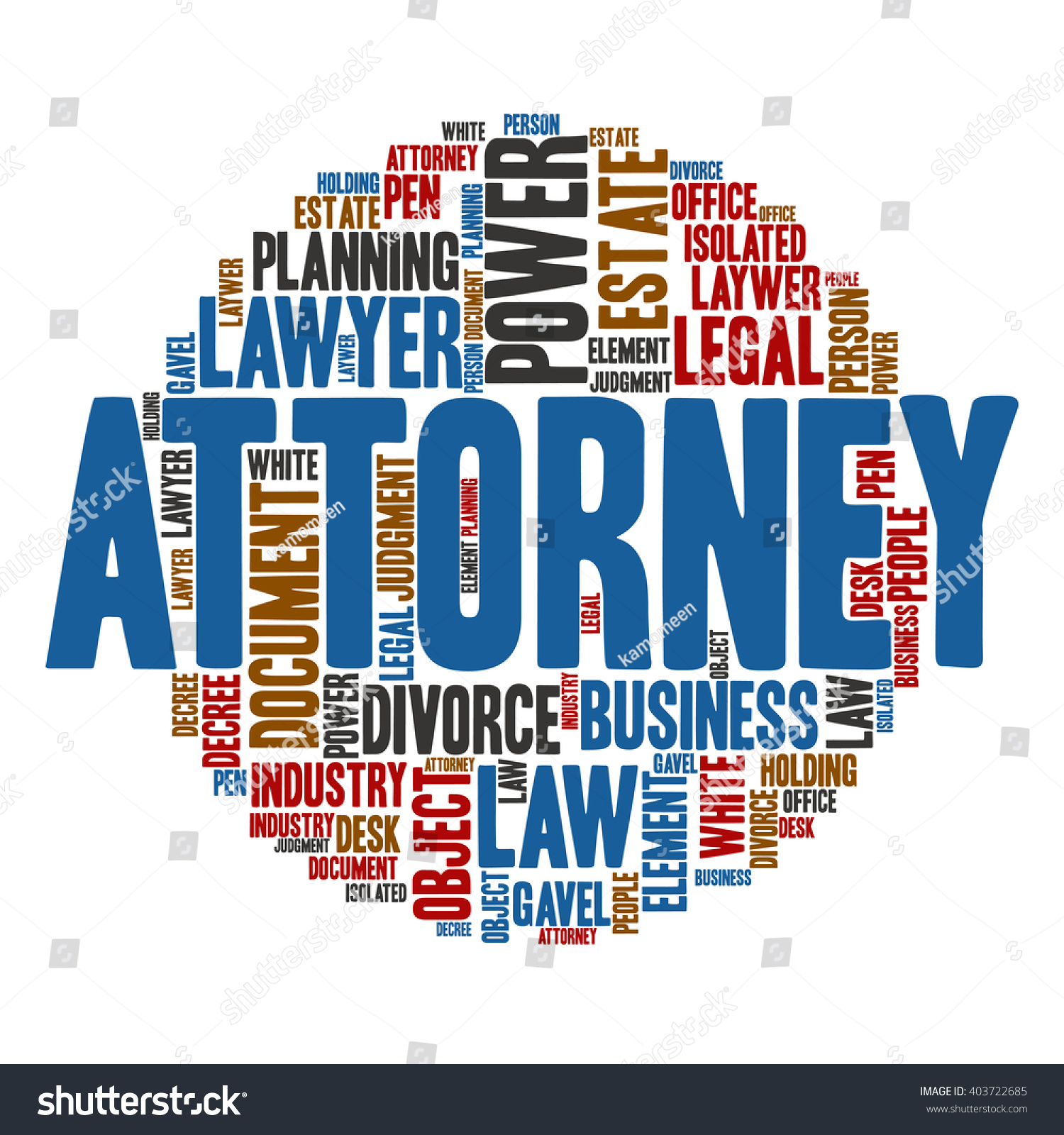 Attorney Word Cloud Art Background Stock Vector (Royalty Free ...