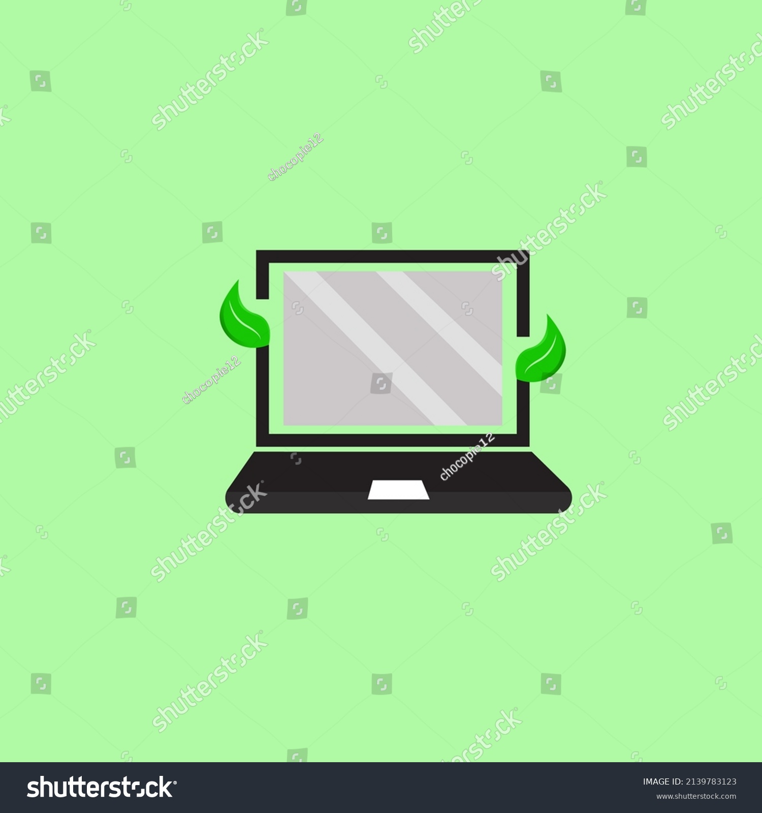 Attractive Simple Laptop Icon Stock Vector (Royalty Free) 2139783123 ...