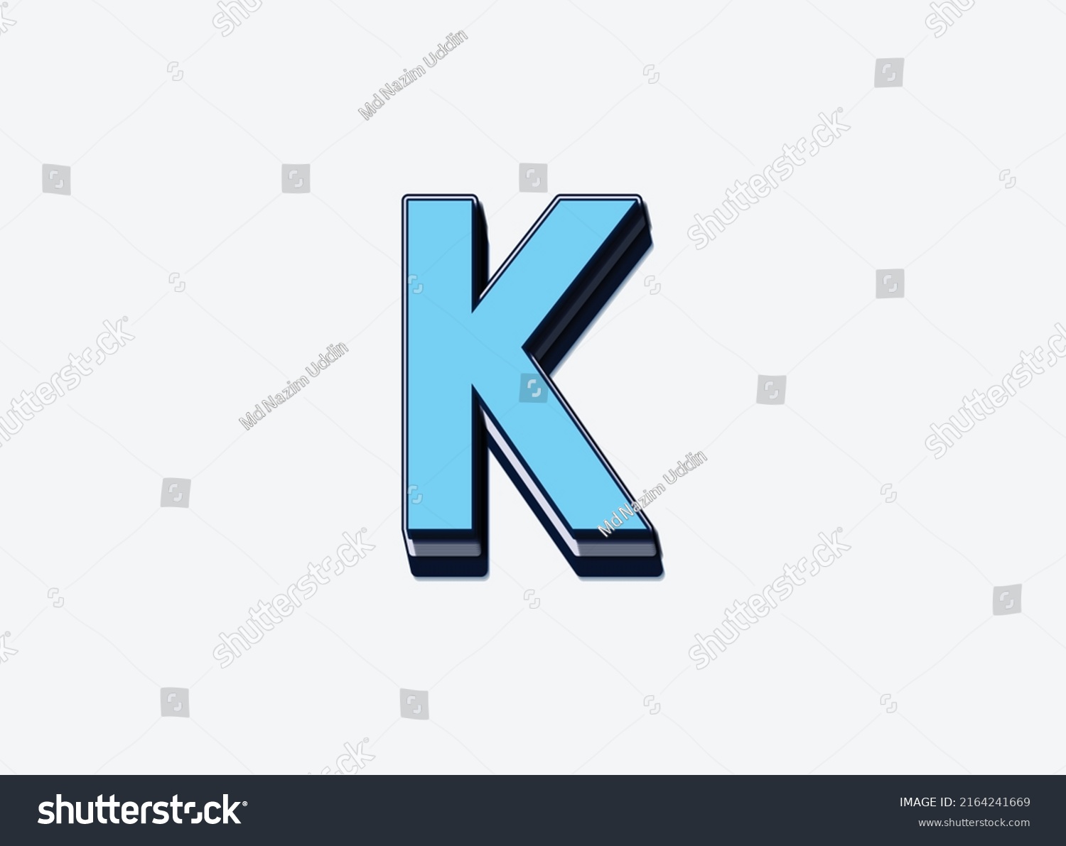 Attractive 3d Letter K Vector Stock Vector (Royalty Free) 2164241669 ...