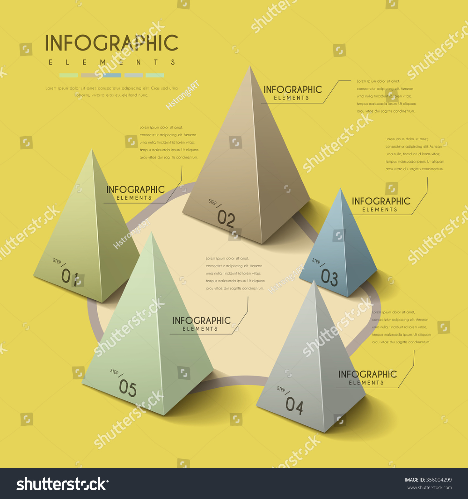 Attractive Infographic Design 3d Pyramid Elements Stock Vector (Royalty ...
