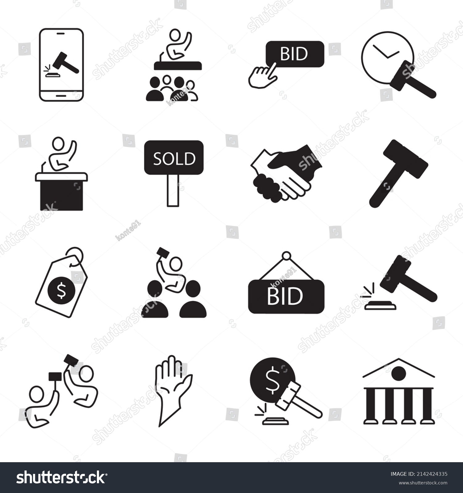 Auction Icons Set Auction Pack Symbol Stock Vector (Royalty Free ... Auction Icons Set Auction Pack Symbol Stock Vector (Royalty Free ...