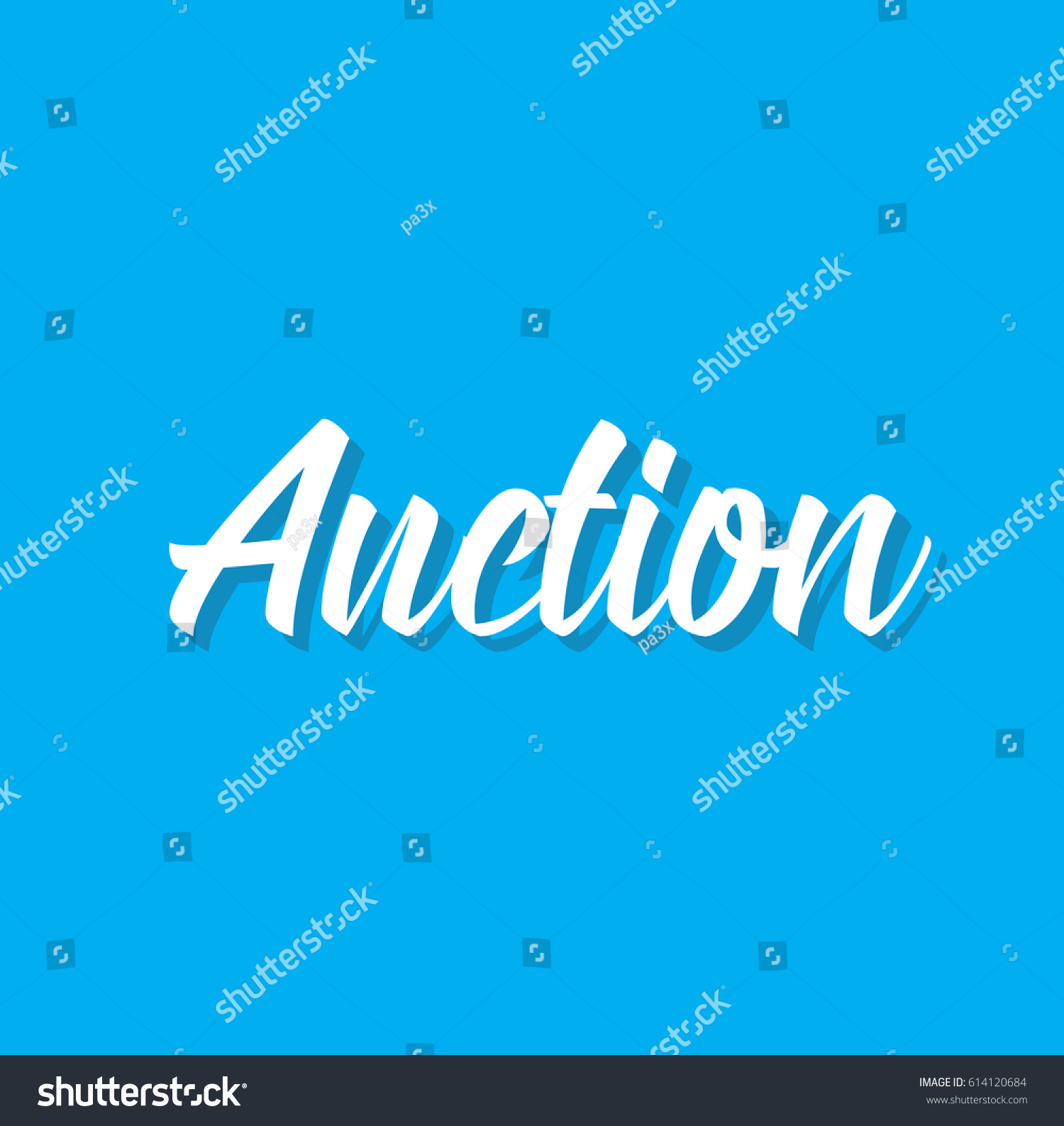 Auction Text Design Vector Calligraphy Typography Stock Vector (Royalty ...