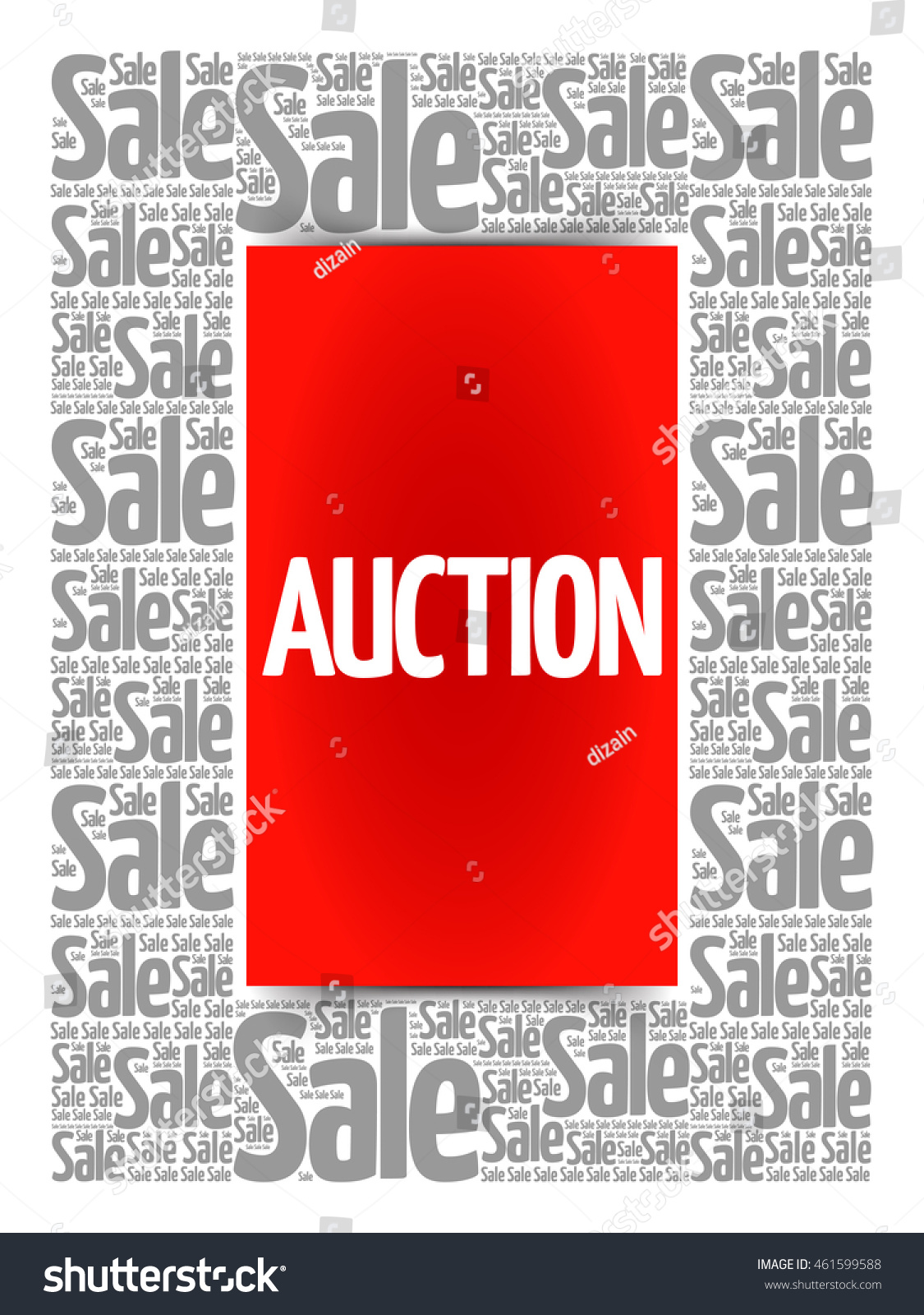 Auction Words Cloud Business Concept Background Stock Vector (Royalty ...