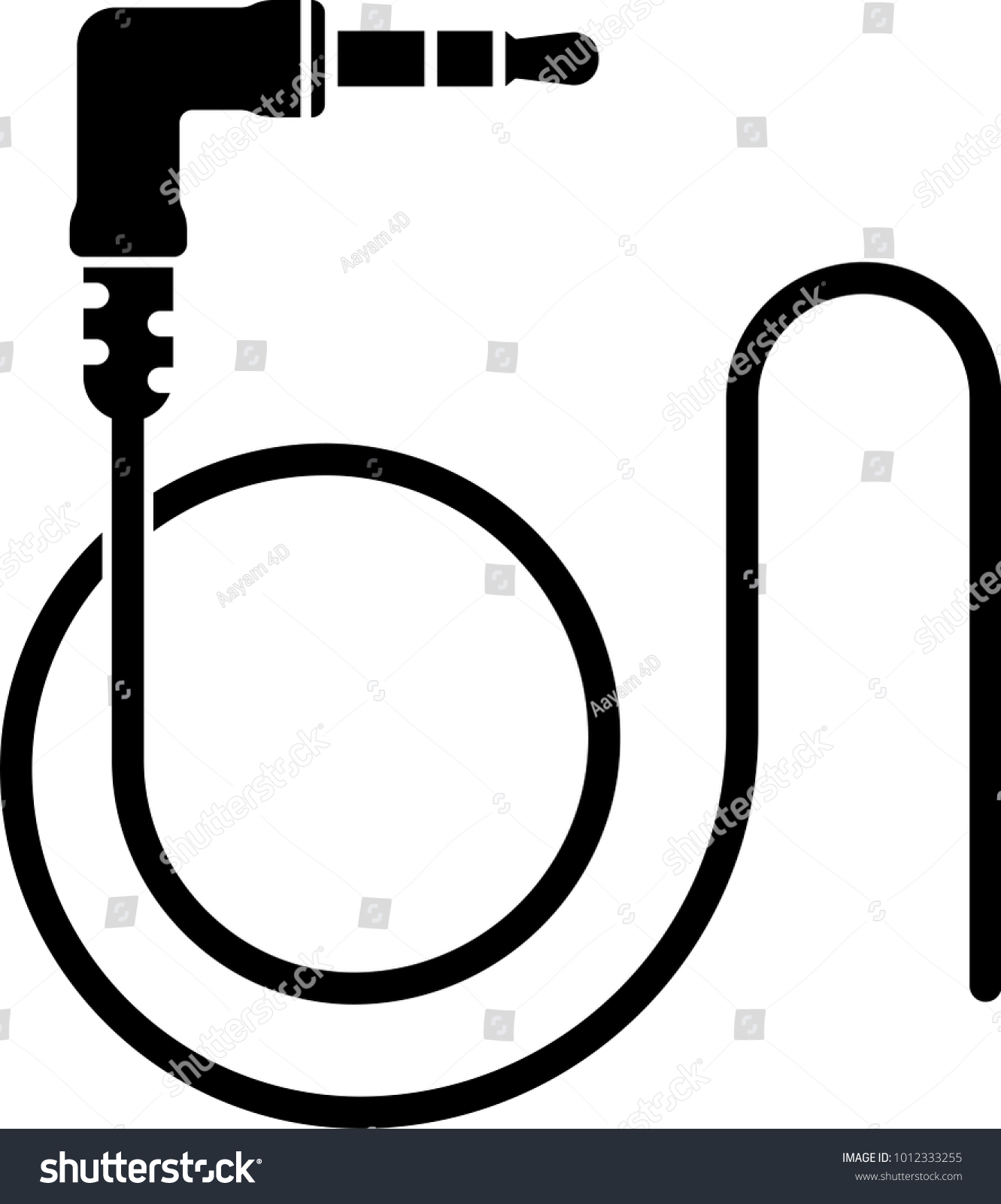 Audio Cable Icon Plug Wire Vector Stock Vector (Royalty Free ...