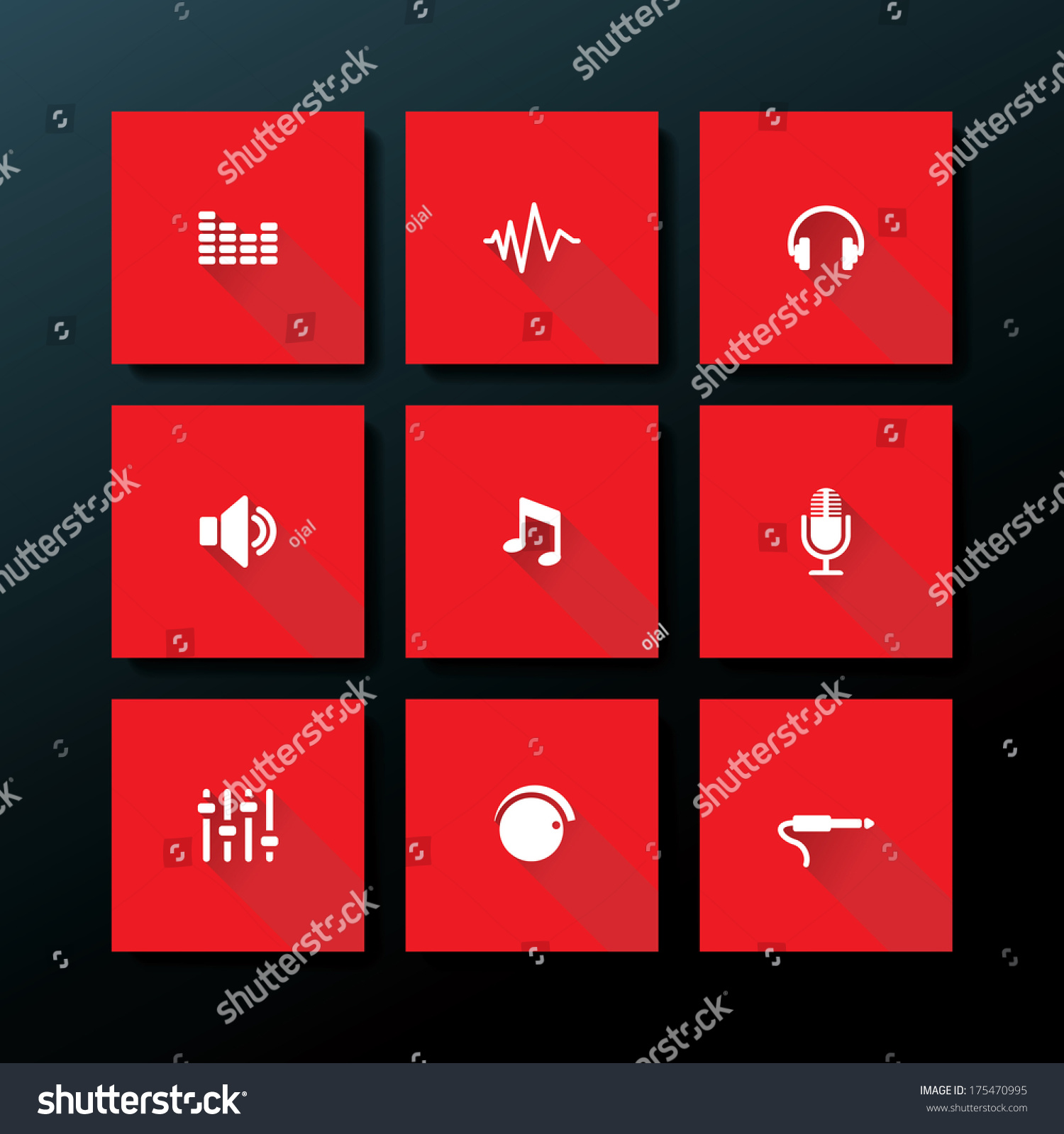Audio Icon Set Vector Illustration Stock Vector (Royalty Free ...