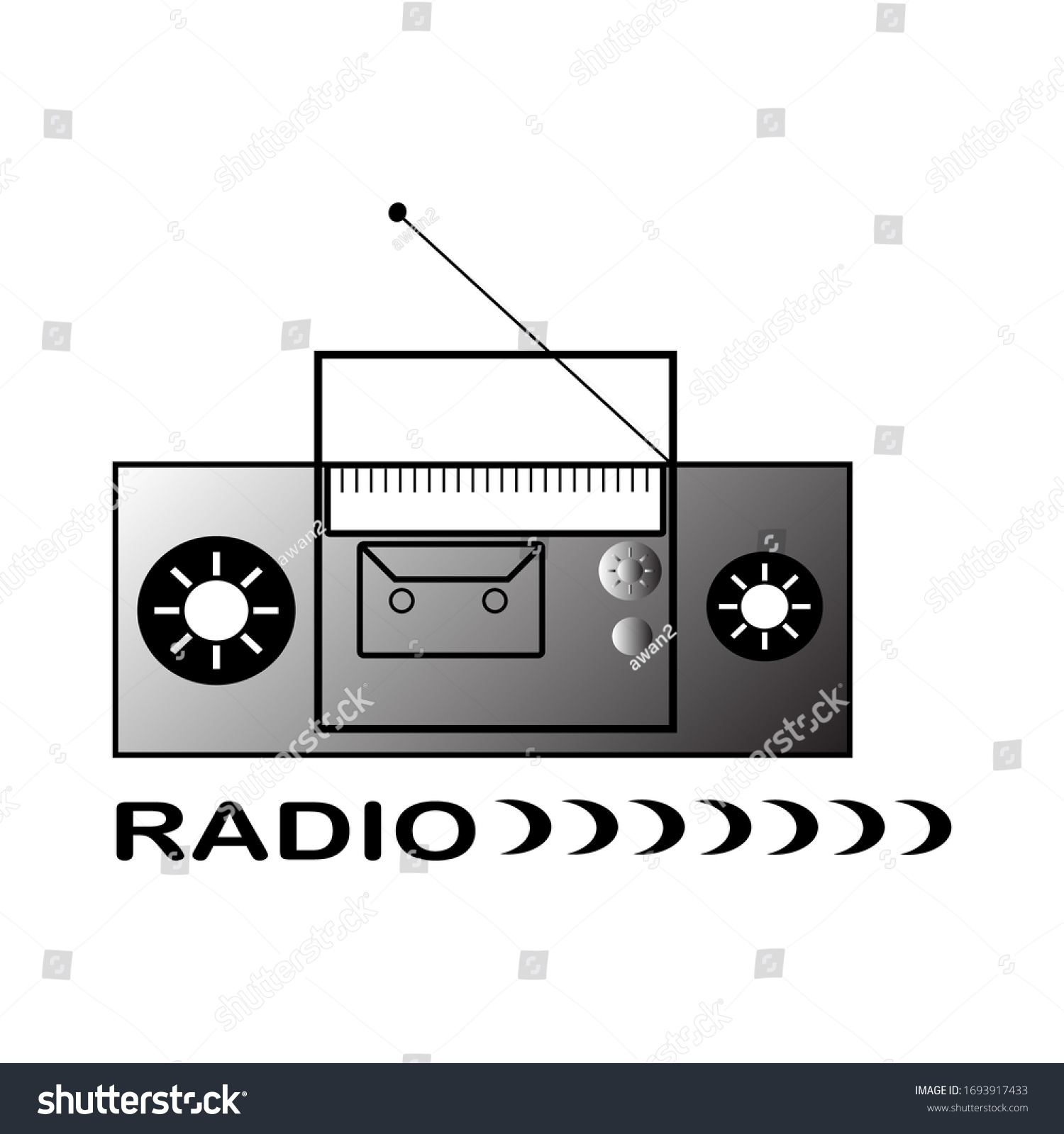 Audio Minisystem Radio Player Logo Vector Stock Vector (Royalty Free ...
