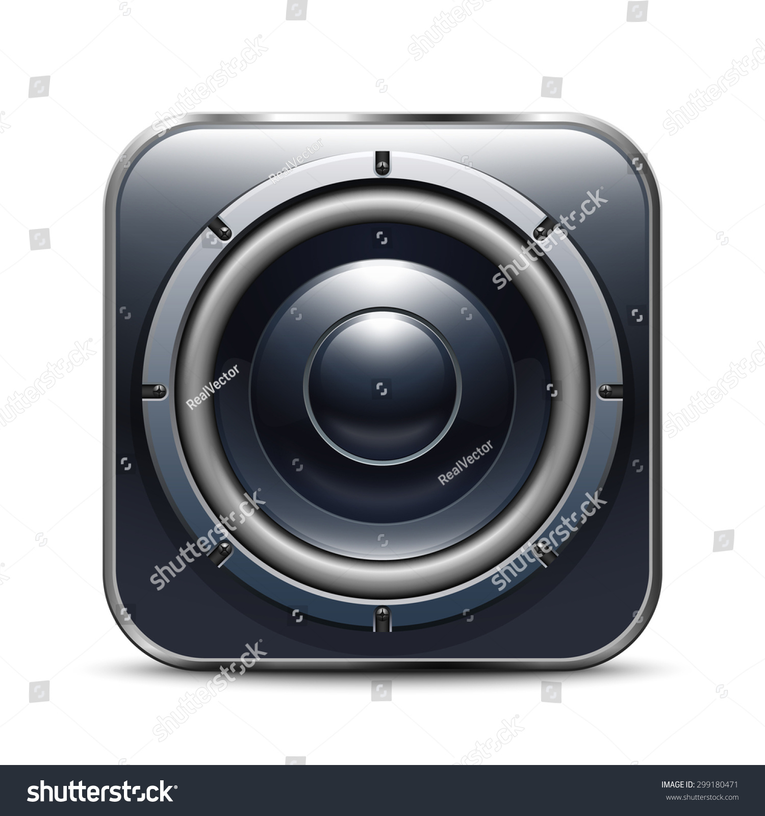 Audio Speaker App Icon Stock Vector (Royalty Free) 299180471 | Shutterstock