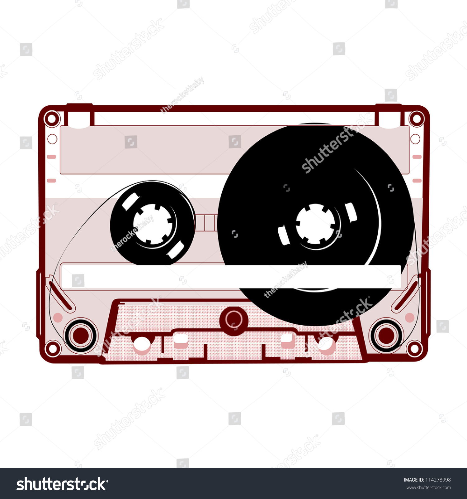 Audio Tape Vector Illustration Stock Vector (Royalty Free) 114278998