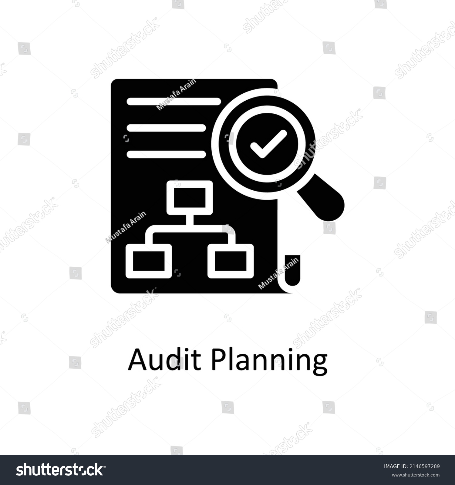Audit Planning Vector Solid Icons Your Stock Vector (Royalty Free ...