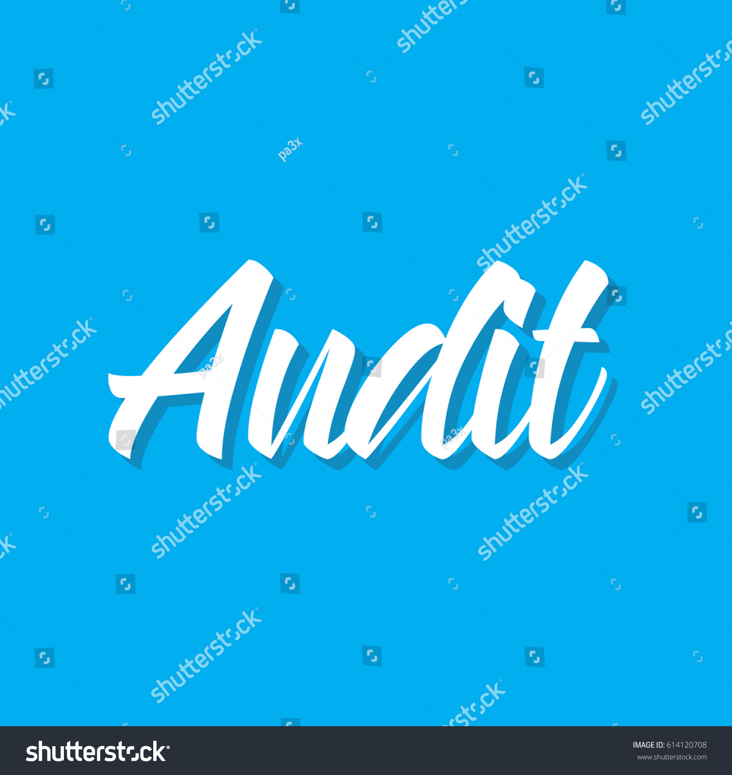 Audit Text Design Vector Calligraphy Typography Stock Vector (Royalty ...