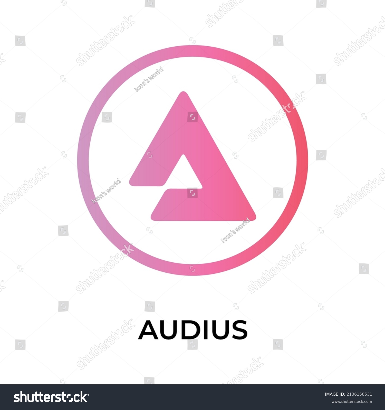 Audius Cryptocurrency Token Icon Audio Token Stock Vector (Royalty Free ...