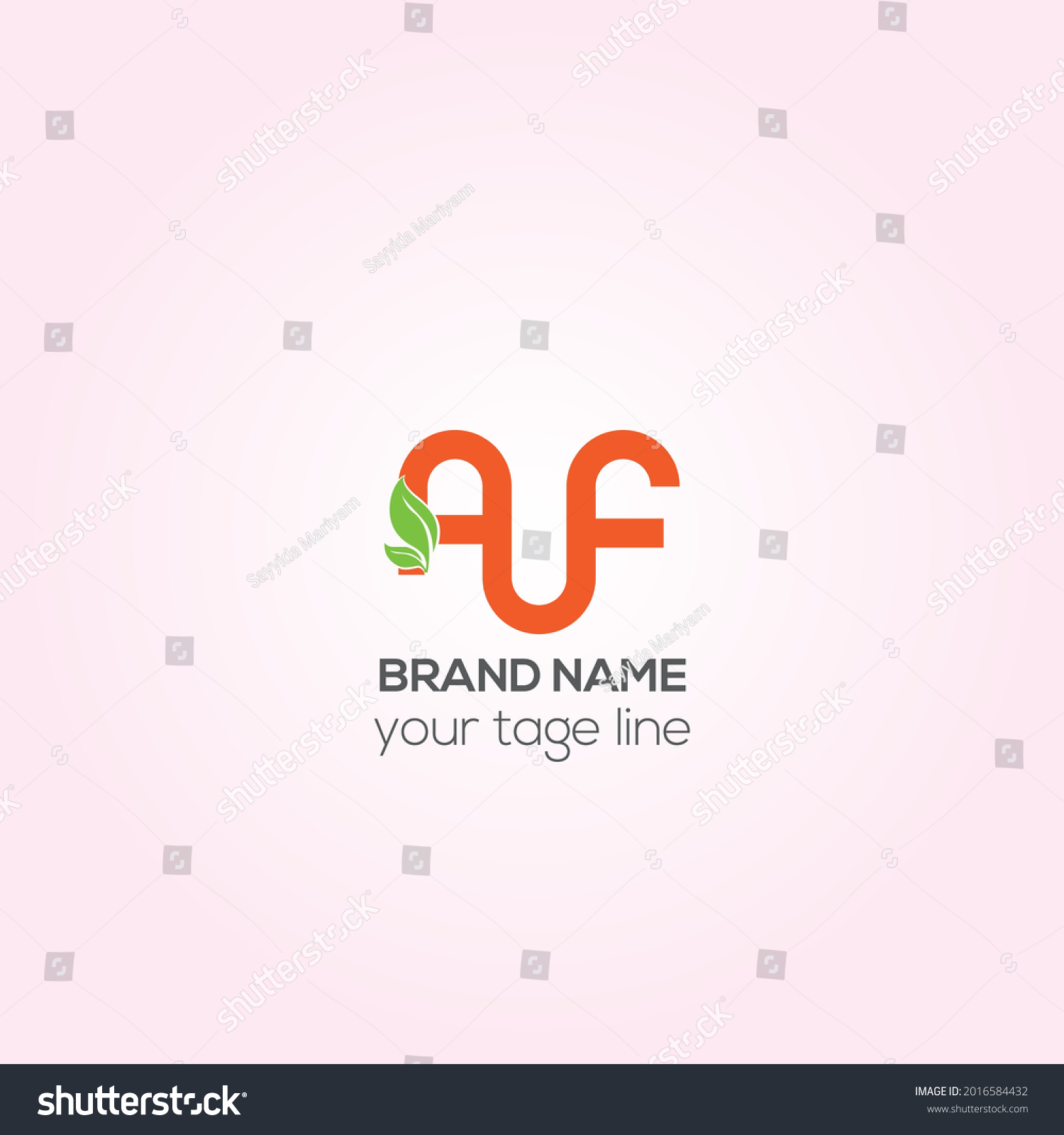 Auf Vector Logo Design Brand Identity Stock Vector (Royalty Free ...