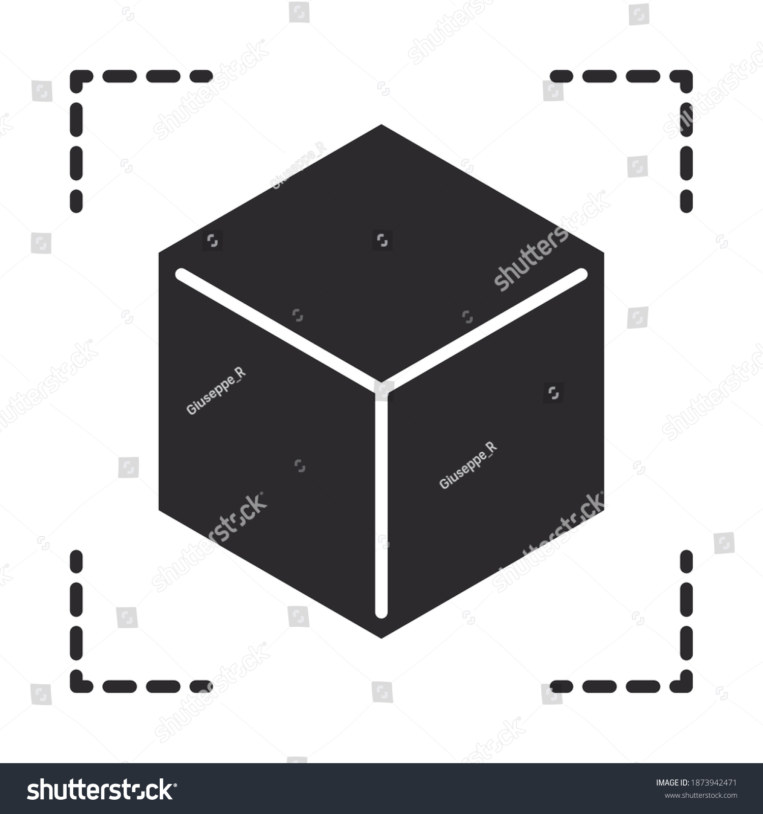 Augmented Reality Cube 3d Simulation Focus Stock Vector (Royalty Free ...