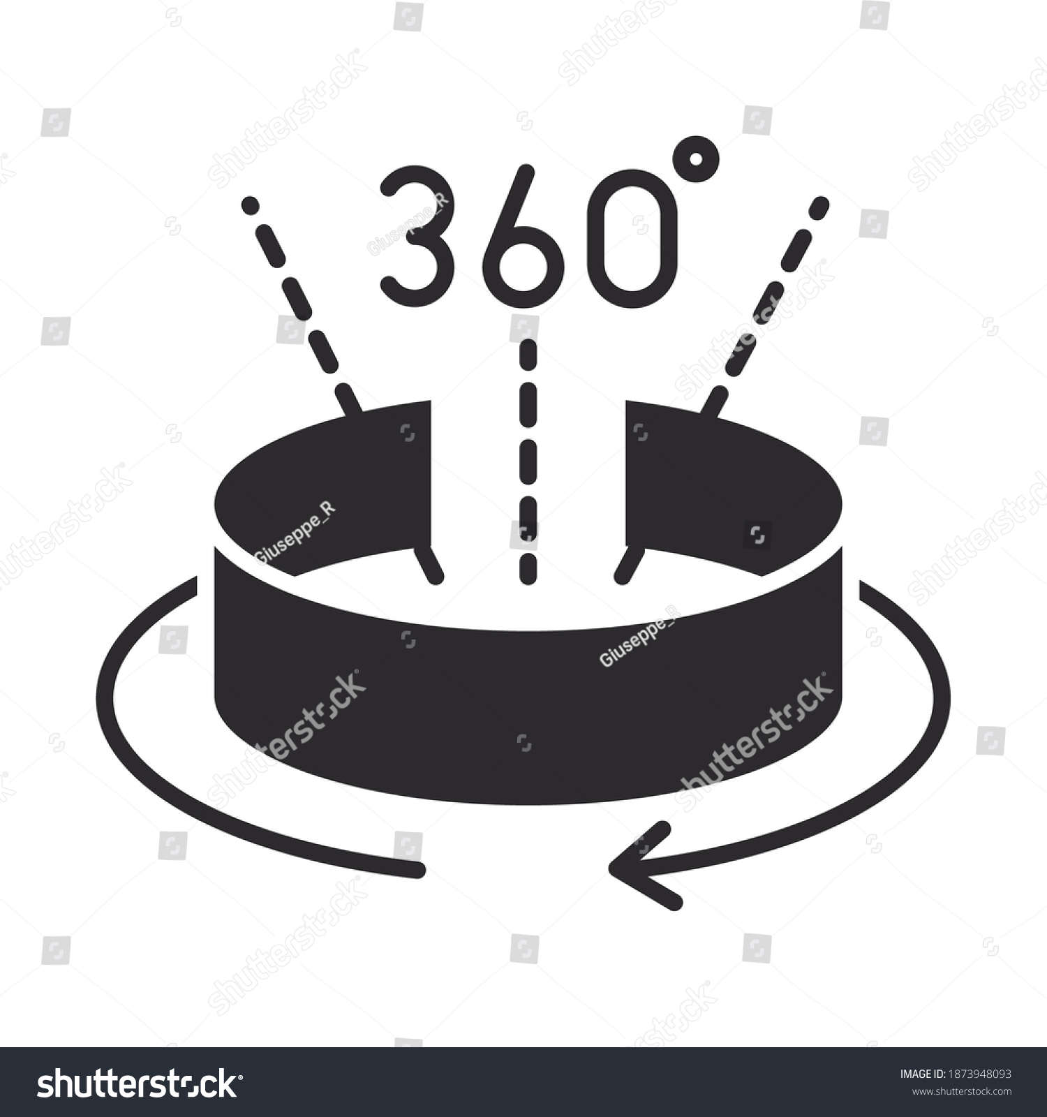 Augmented Reality 360 Degree Interface Vector Stock Vector (Royalty ...