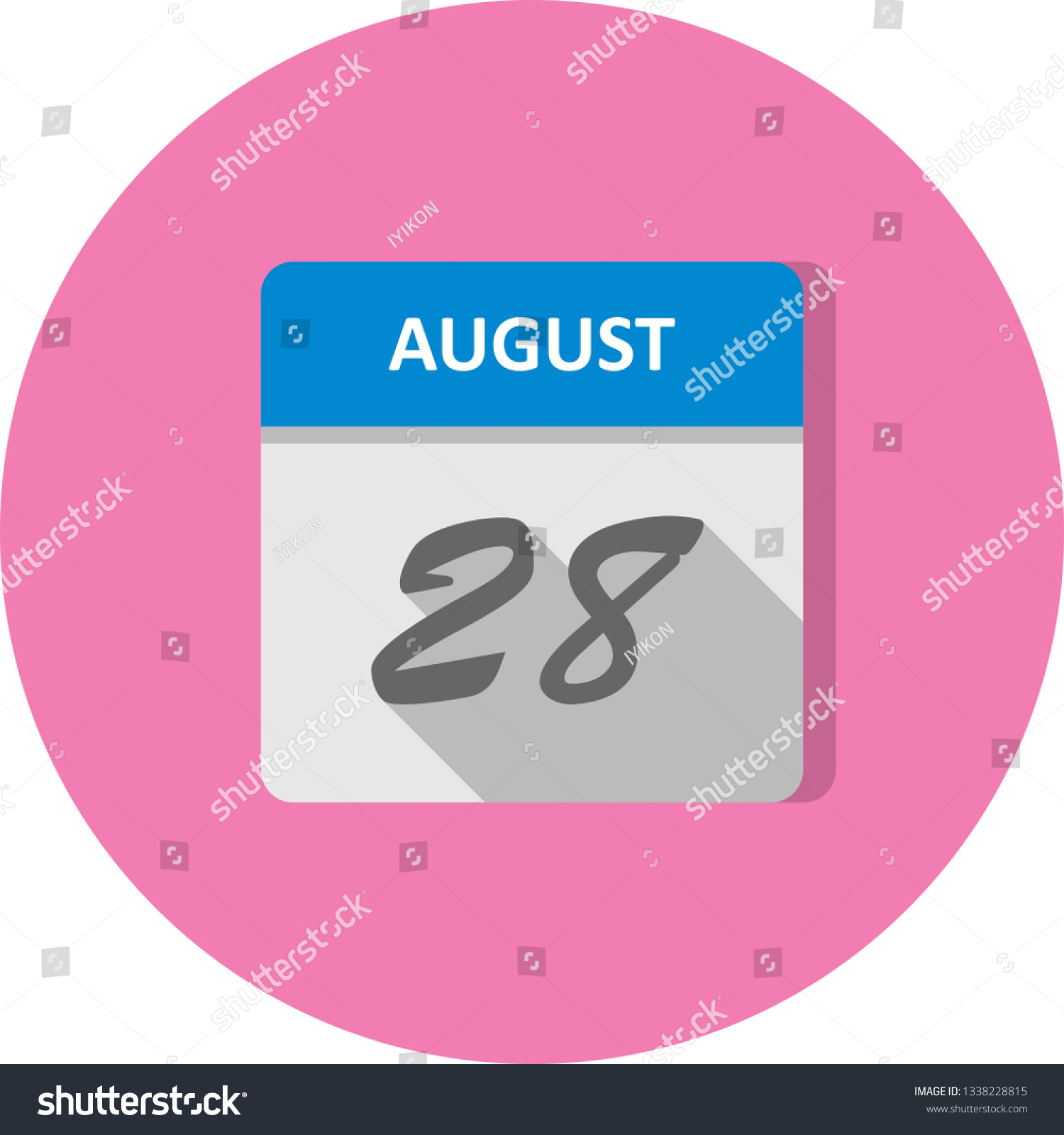 August Calendar Icon Stock Vector (Royalty Free) 1338228815 | Shutterstock