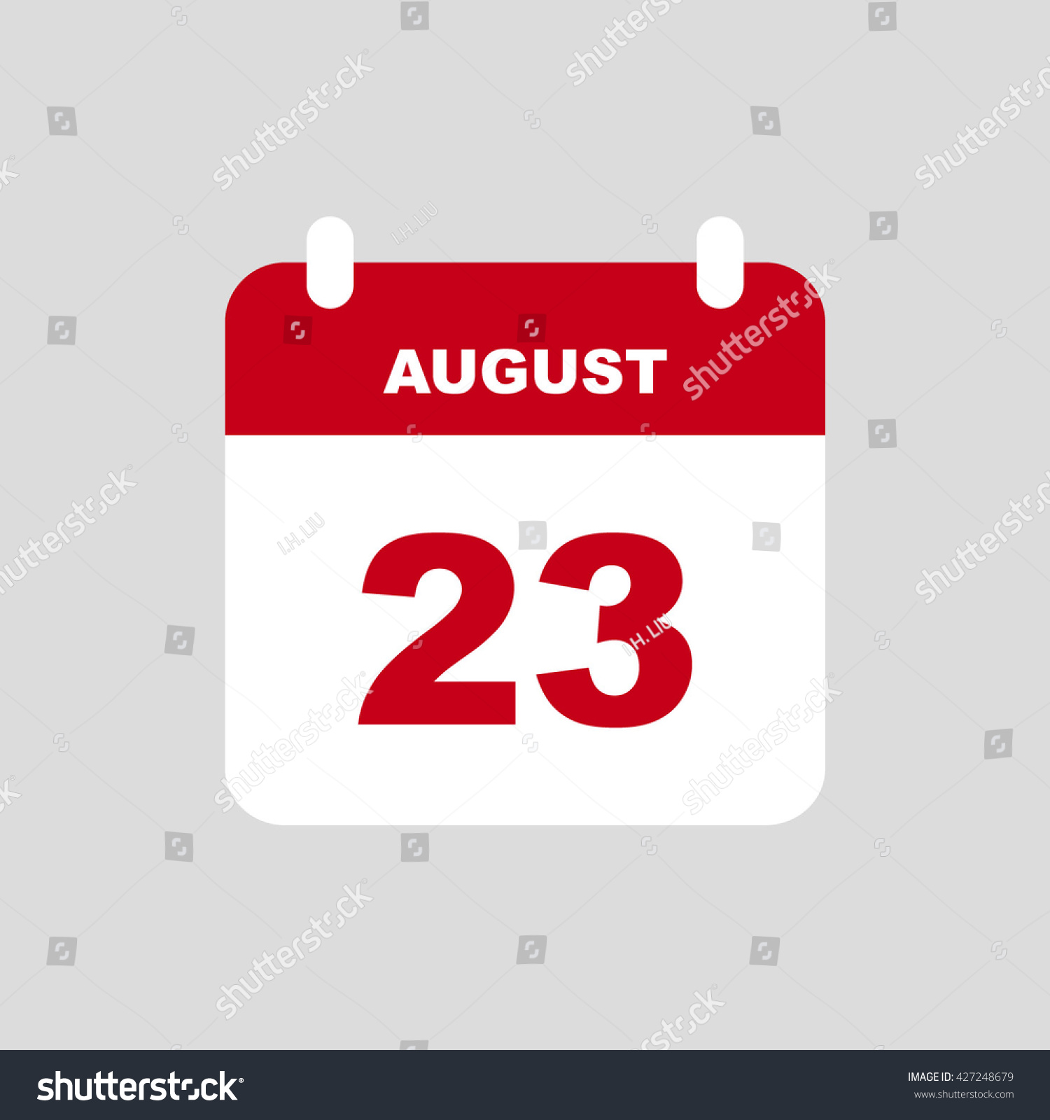 August 23 Calendar Icon Stock Vector (Royalty Free) 427248679