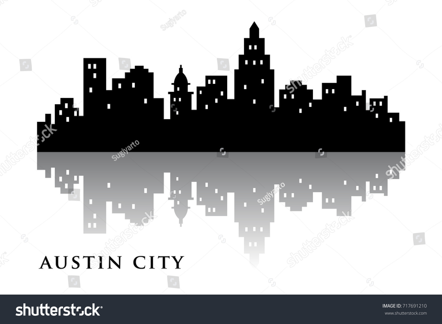 Austin Skyline City Logo Vector Stock Vector (Royalty Free) 717691210 ...