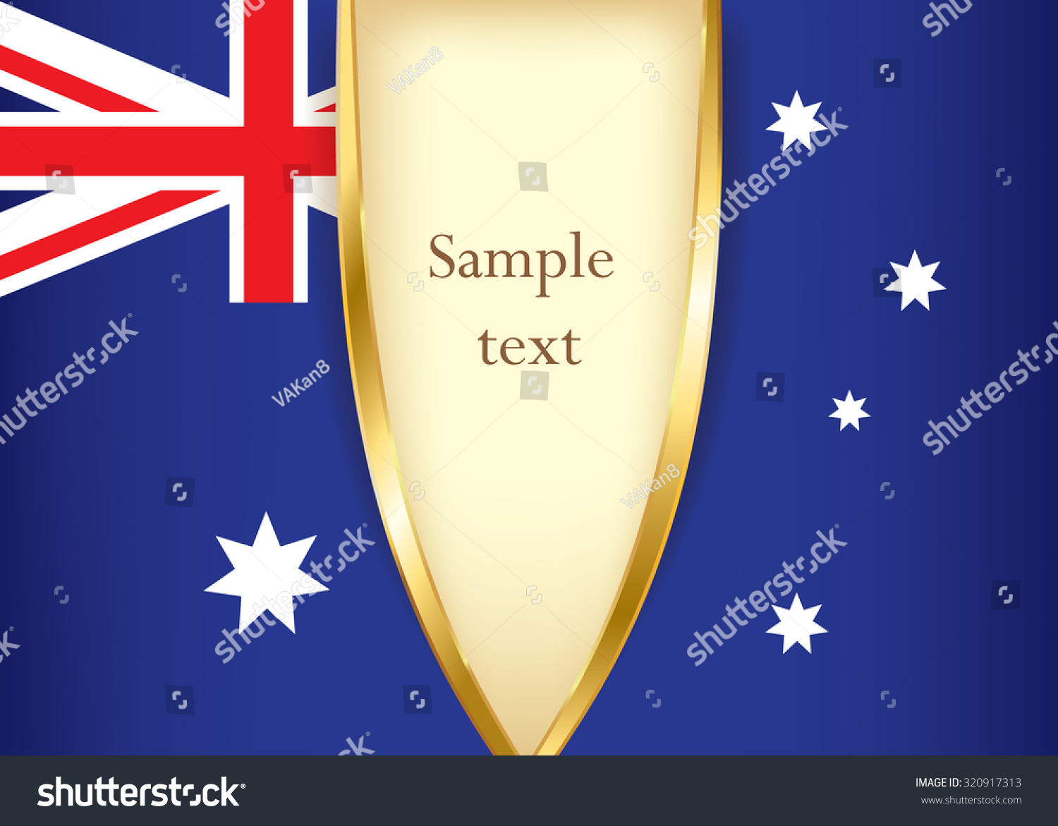 Australia Flag Banner Background Stock Vector (Royalty Free) 320917313