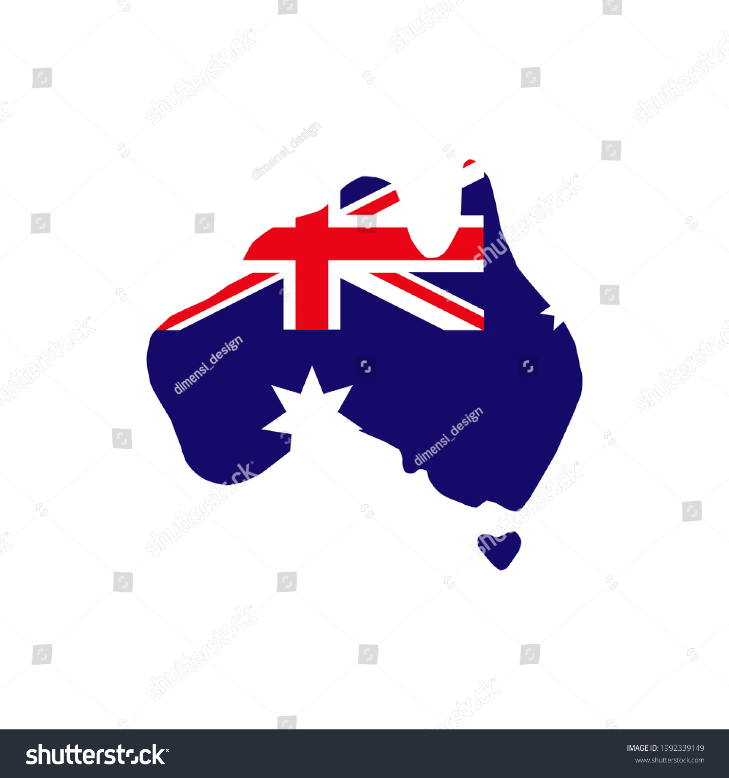 Australia Flag Icon Logo Design Vector Stock Vector (Royalty Free ...