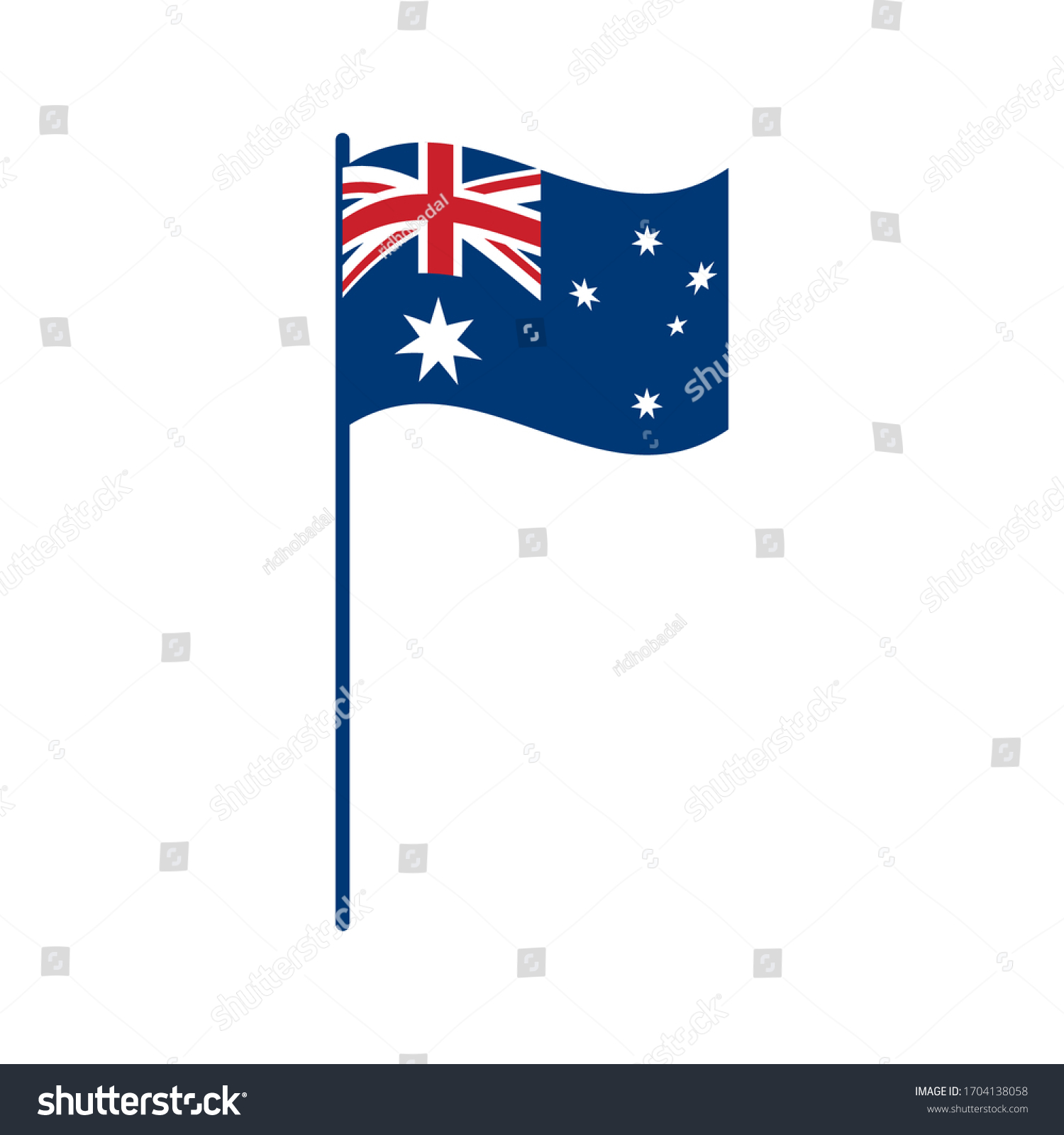 Australia Original Flag Vector Background Stock Vector (Royalty Free ...