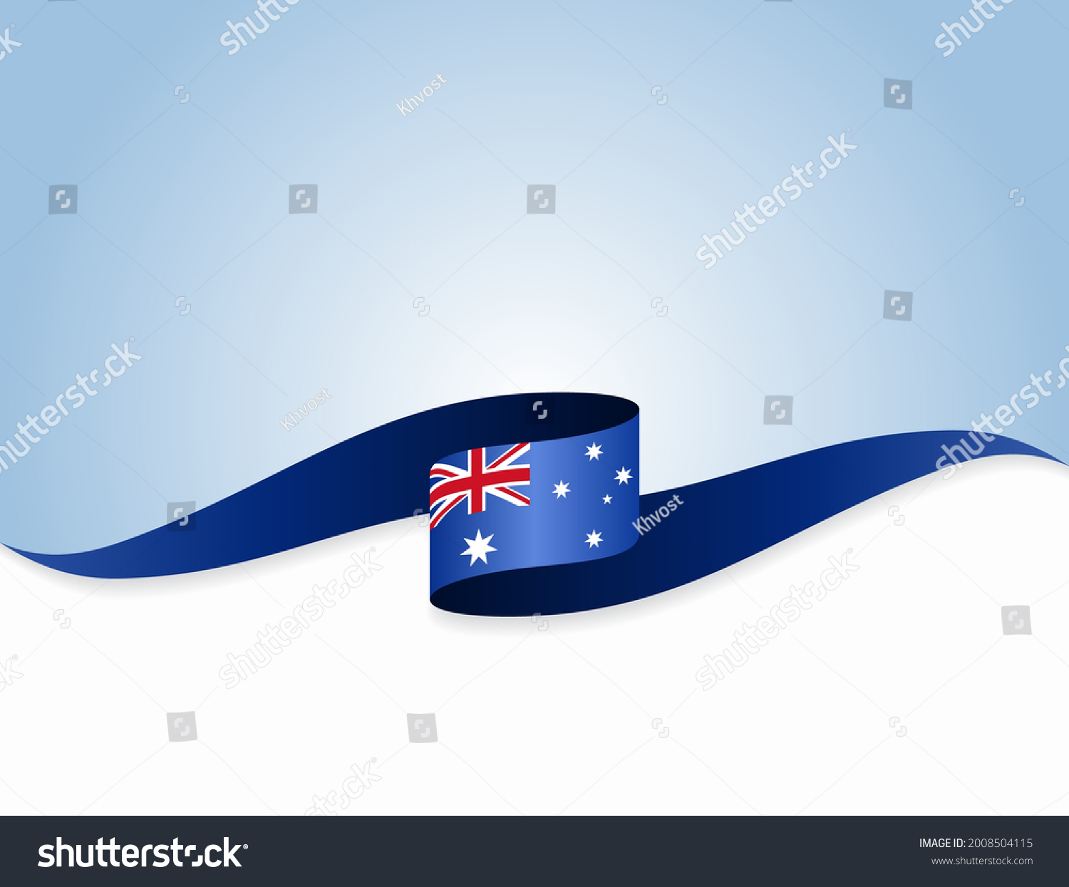 Australian Flag Wavy Abstract Background Vector Stock Vector (Royalty ...