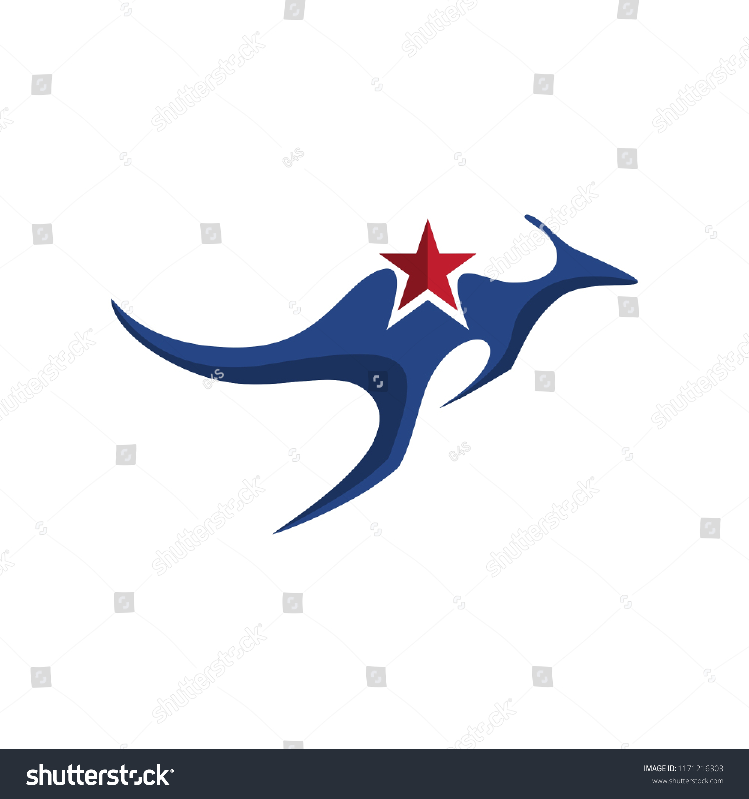 Australian Kangaroo Logo Design Simple Vector Stock Vector (Royalty ...