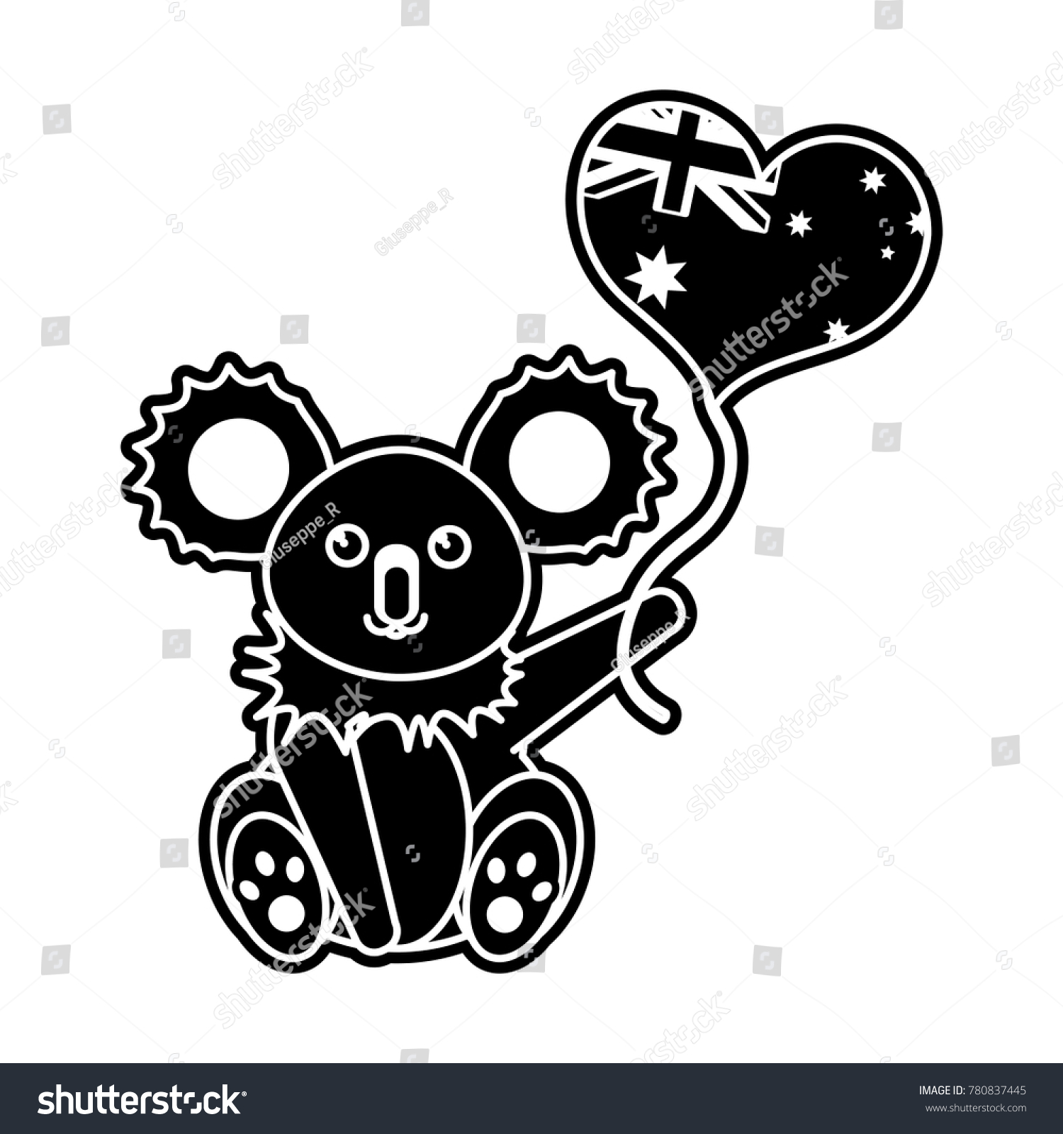 Australian Koala Design Stock Vector (Royalty Free) 780837445 ...