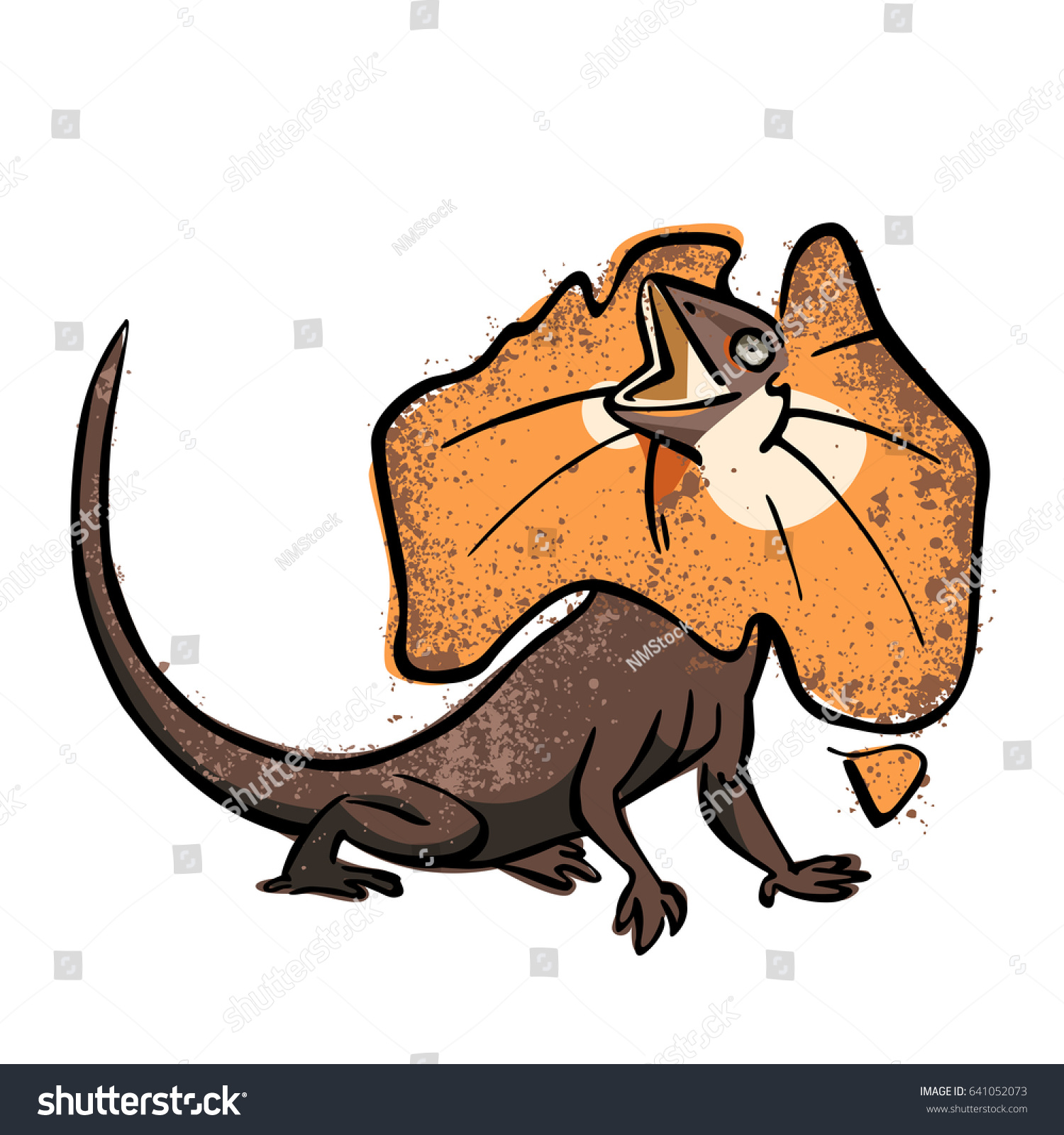 Australian Map Frill Necked Lizard Vector: vector de stock (libre de ...
