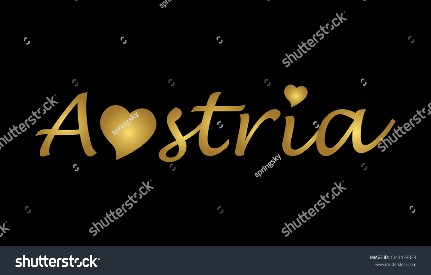 Austria Logo Type Writing Stock Vector (Royalty Free) 1044438838 ...