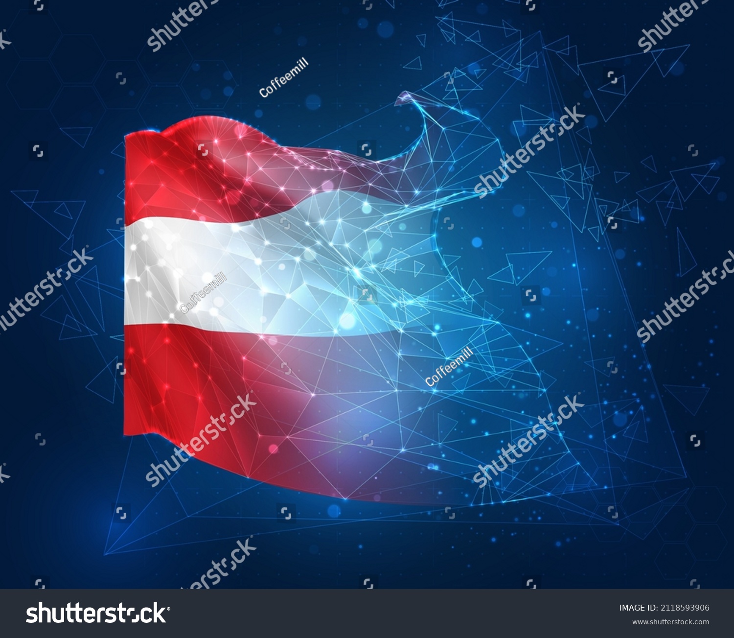 Austria Vector Flag Virtual Abstract 3d Stock Vector (Royalty Free ...