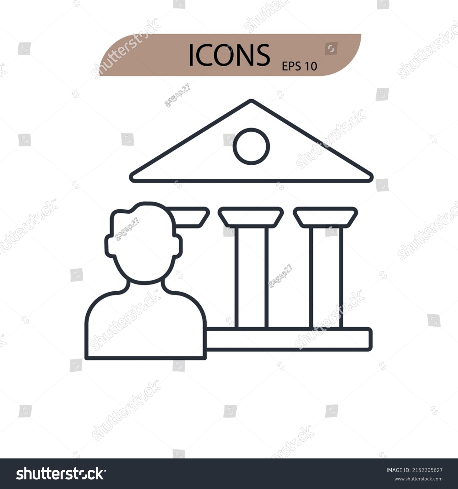 Authority Icons Symbol Vector Elements Infographic Stock Vector ...
