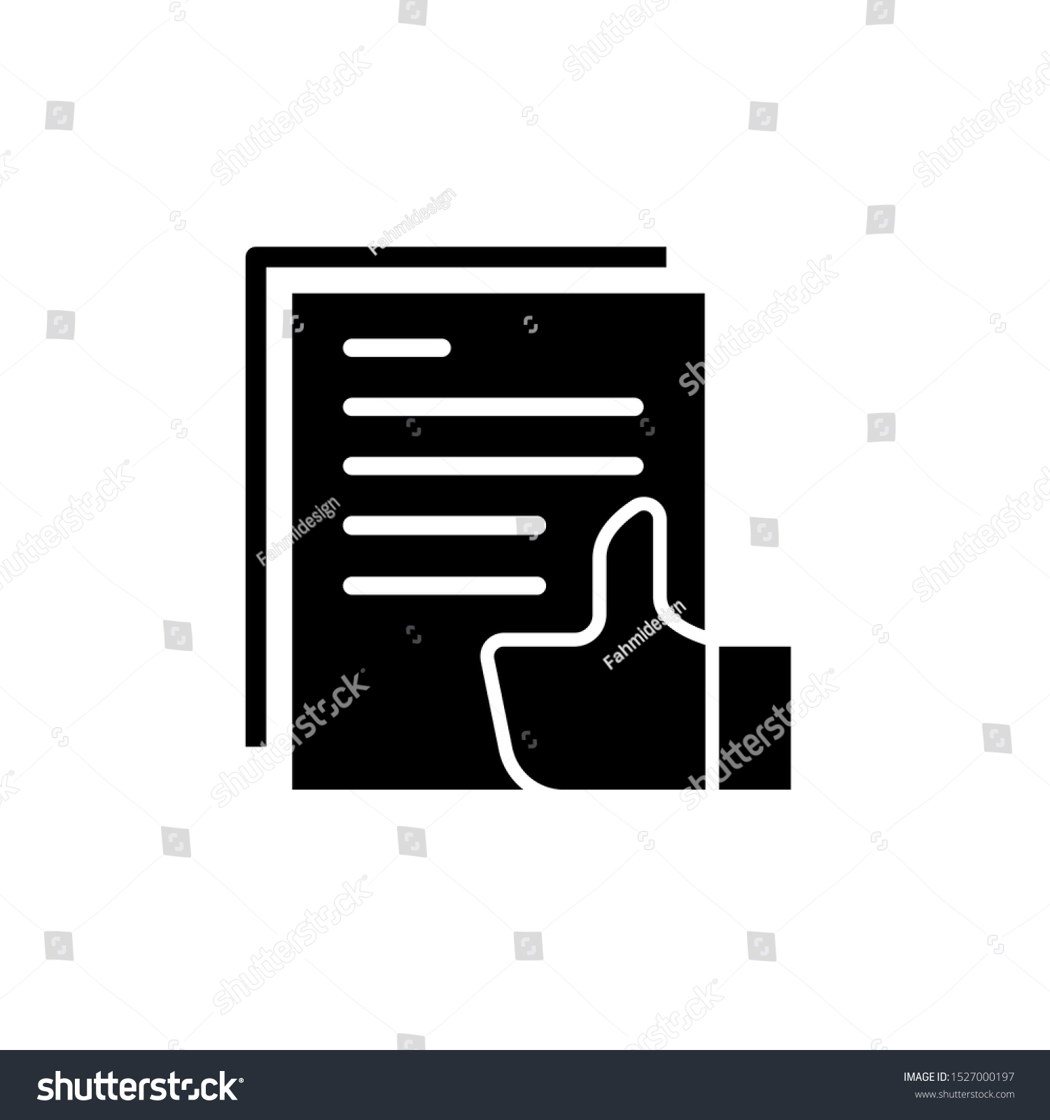 Authorization Approval Document Icon Pictogram Symbol: vector de stock ...