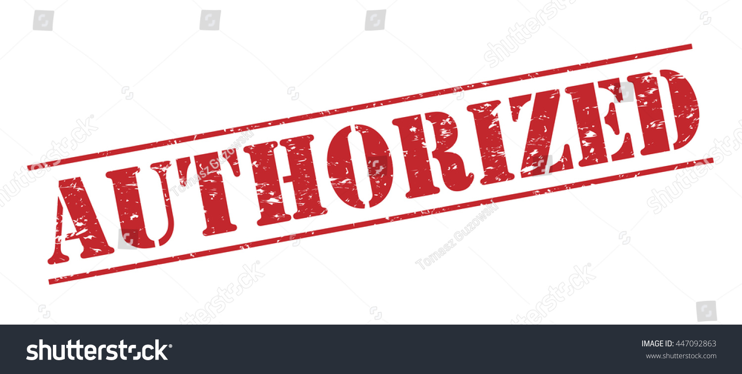 Authorized Vector Stamp On White Background: เวกเตอร์สต็อก (ปลอดค่า ...