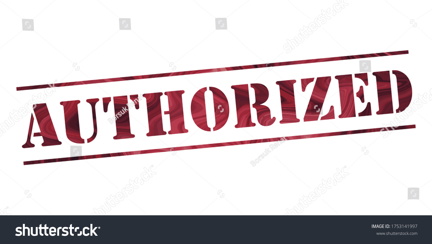 sello vector autorizado. Blanco aislado: vector de stock (libre de ...