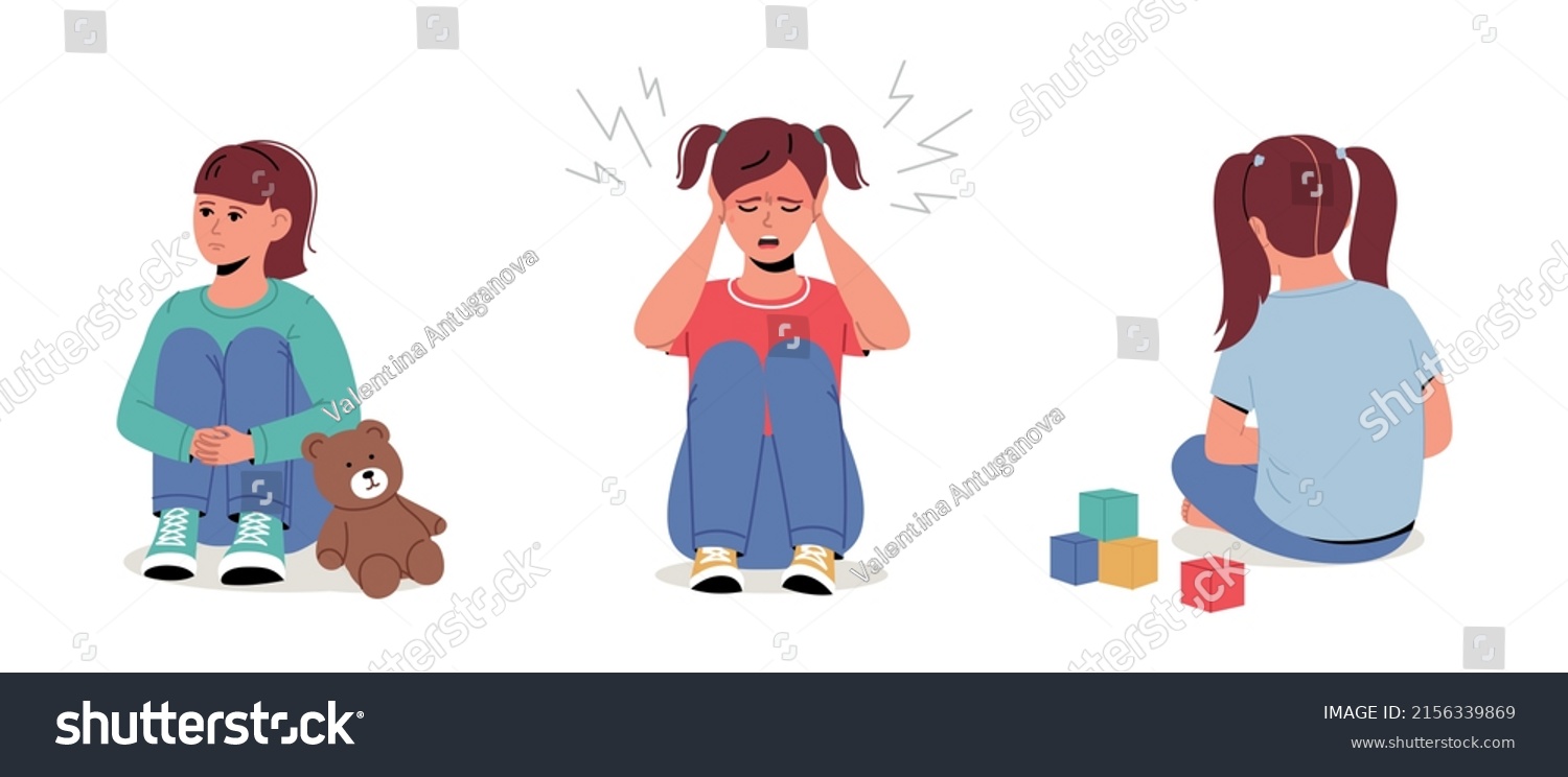 Autism Child Stress Mental Health Set Stock Vector (Royalty Free ... Autism Child Stress Mental Health Set Stock Vector (Royalty Free ...