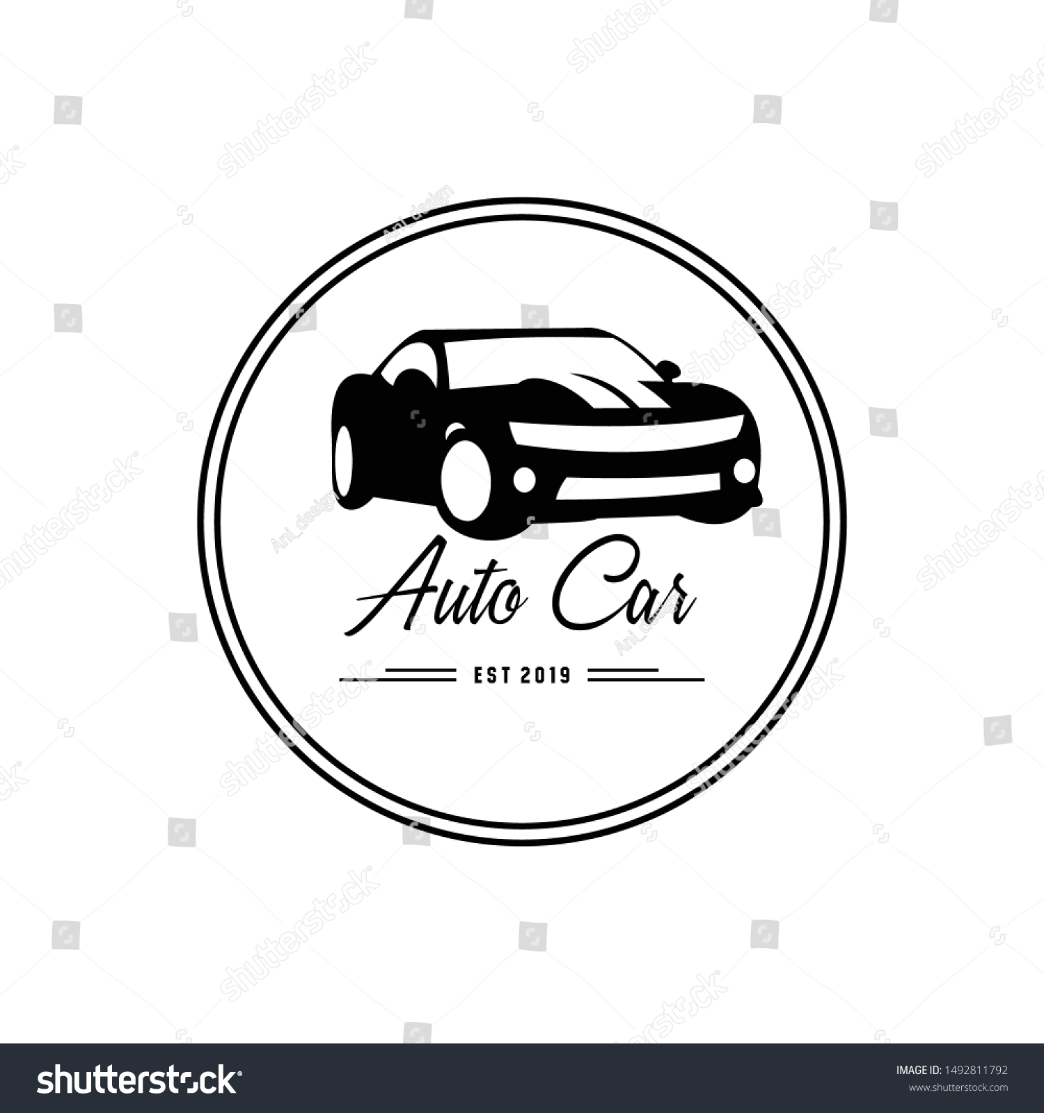 Auto Car Logo Design Icon Vector Stock Vector (Royalty Free) 1492811792