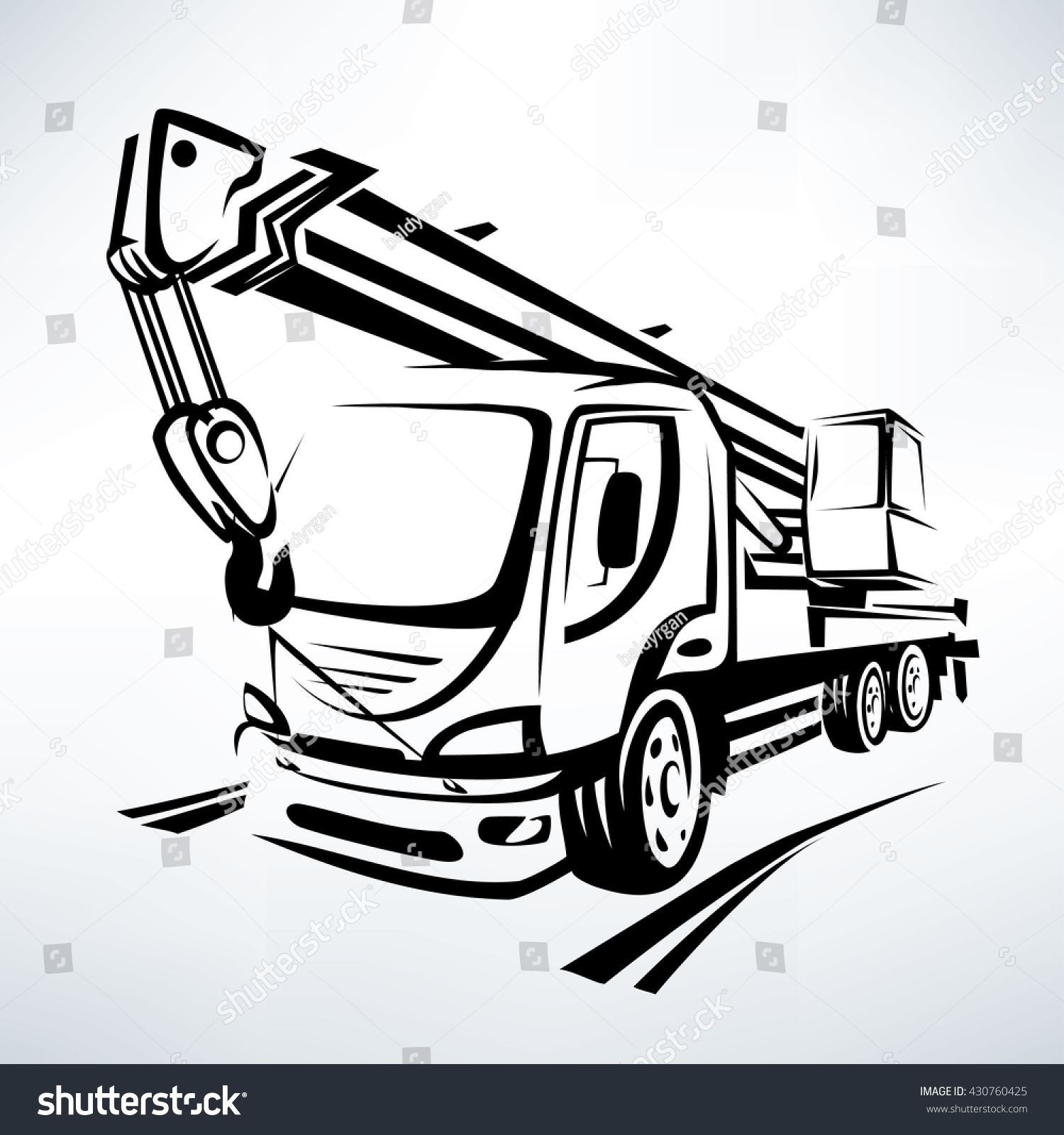 Auto Crane Isolated Vector Symbol Stylized: เวกเตอร์สต็อก (ปลอดค่า ...