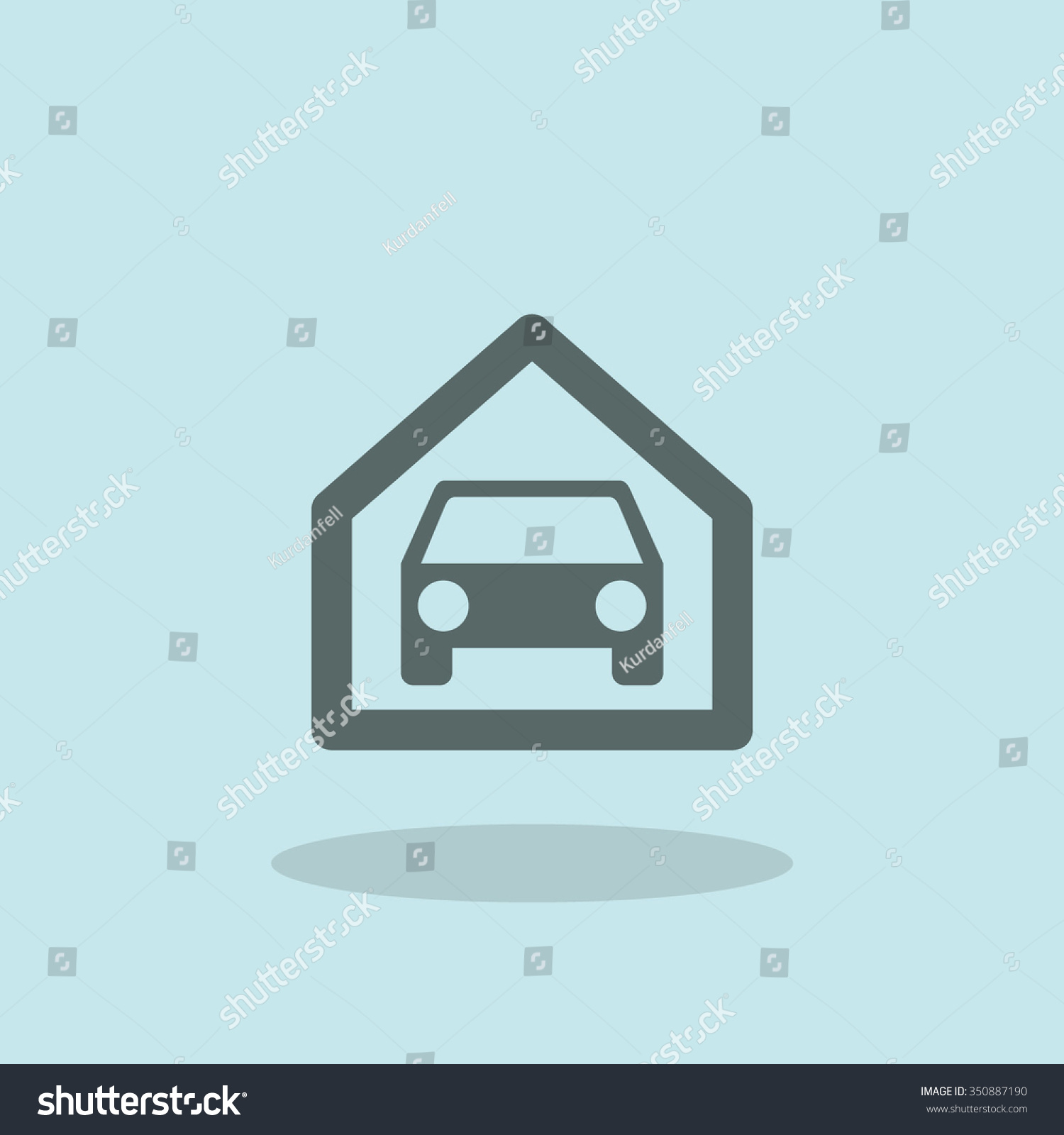 Auto Parking Pictogram Stock Vector (Royalty Free) 350887190