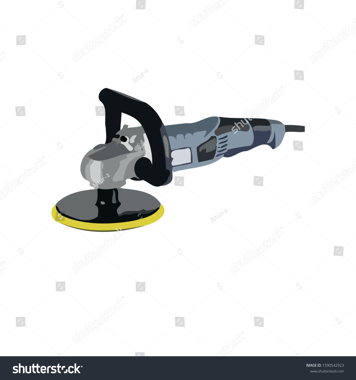 Auto Polisher Power Tool Realistic Vector Stock Vector (Royalty Free ...
