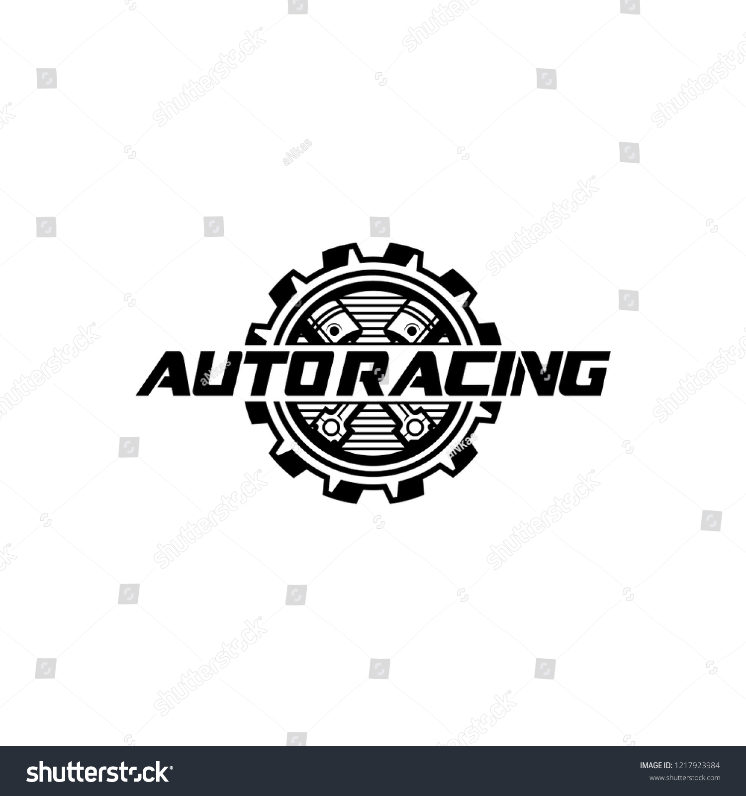 Auto Racing Logo Vector Stock Vector (Royalty Free) 1217923984