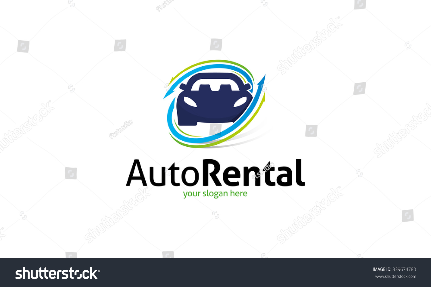 Auto Rental Logo Stock Vector (Royalty Free) 339674780