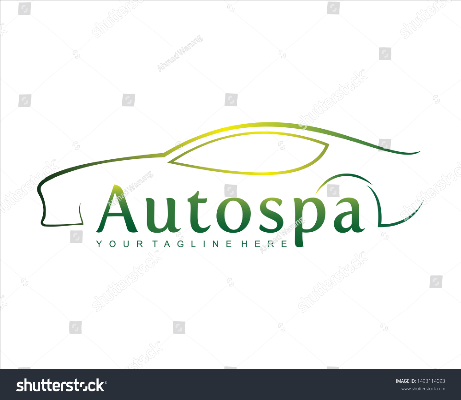 Auto Spa Logo Vector Illustration Stock Vector (Royalty Free) 1493114093
