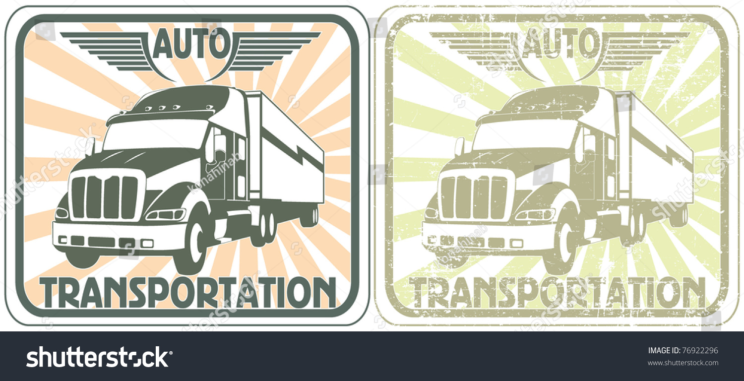 Auto Transportation Stamp Stock Vector (Royalty Free) 76922296