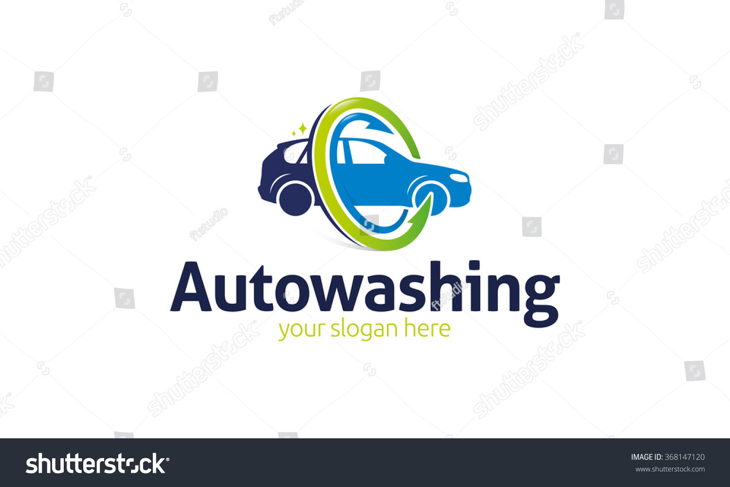 Auto Washing Logo Stock Vector (Royalty Free) 368147120