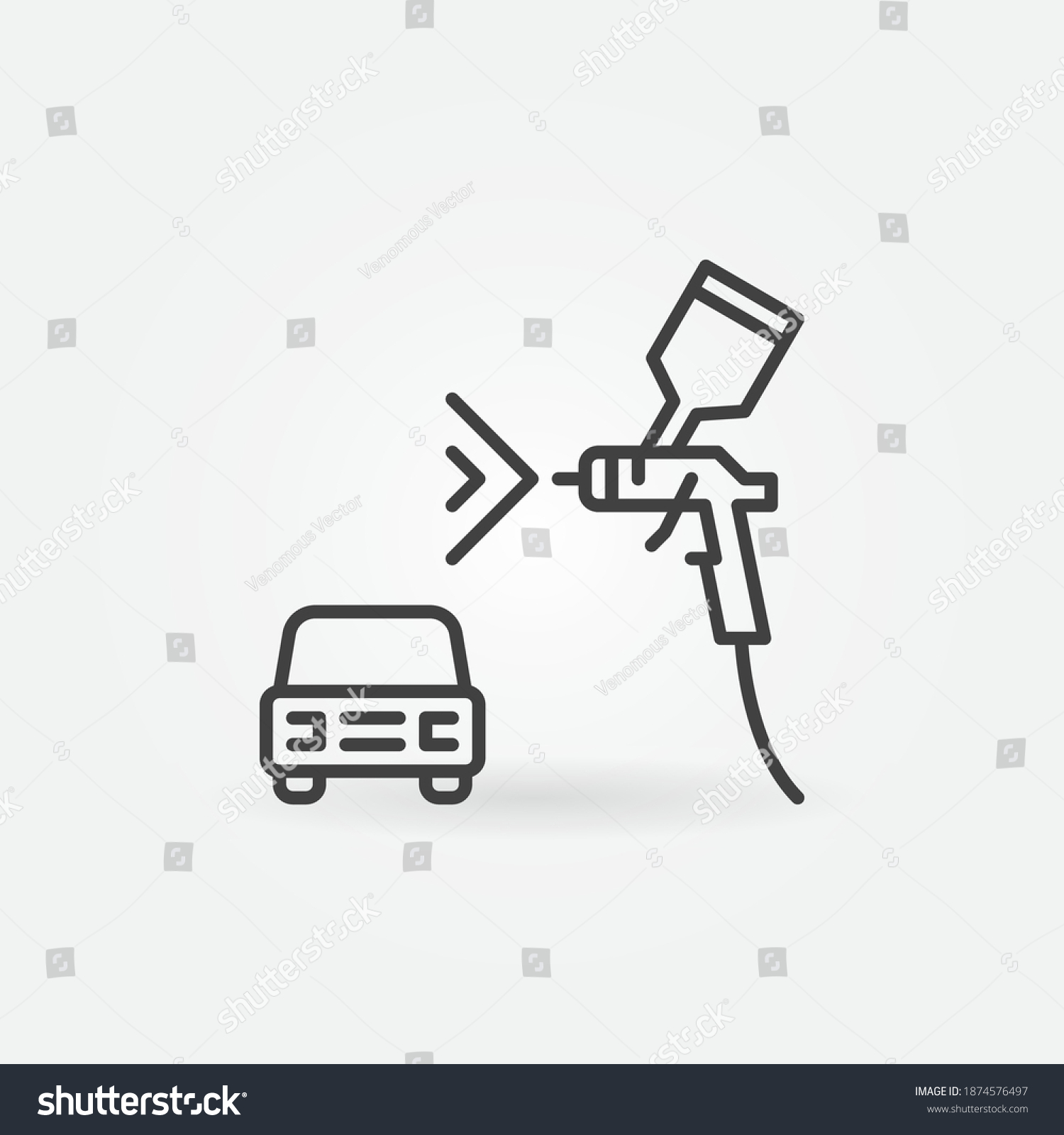 Auto Spray Gun Linear Vector Concept Stock Vector (Royalty Free ...