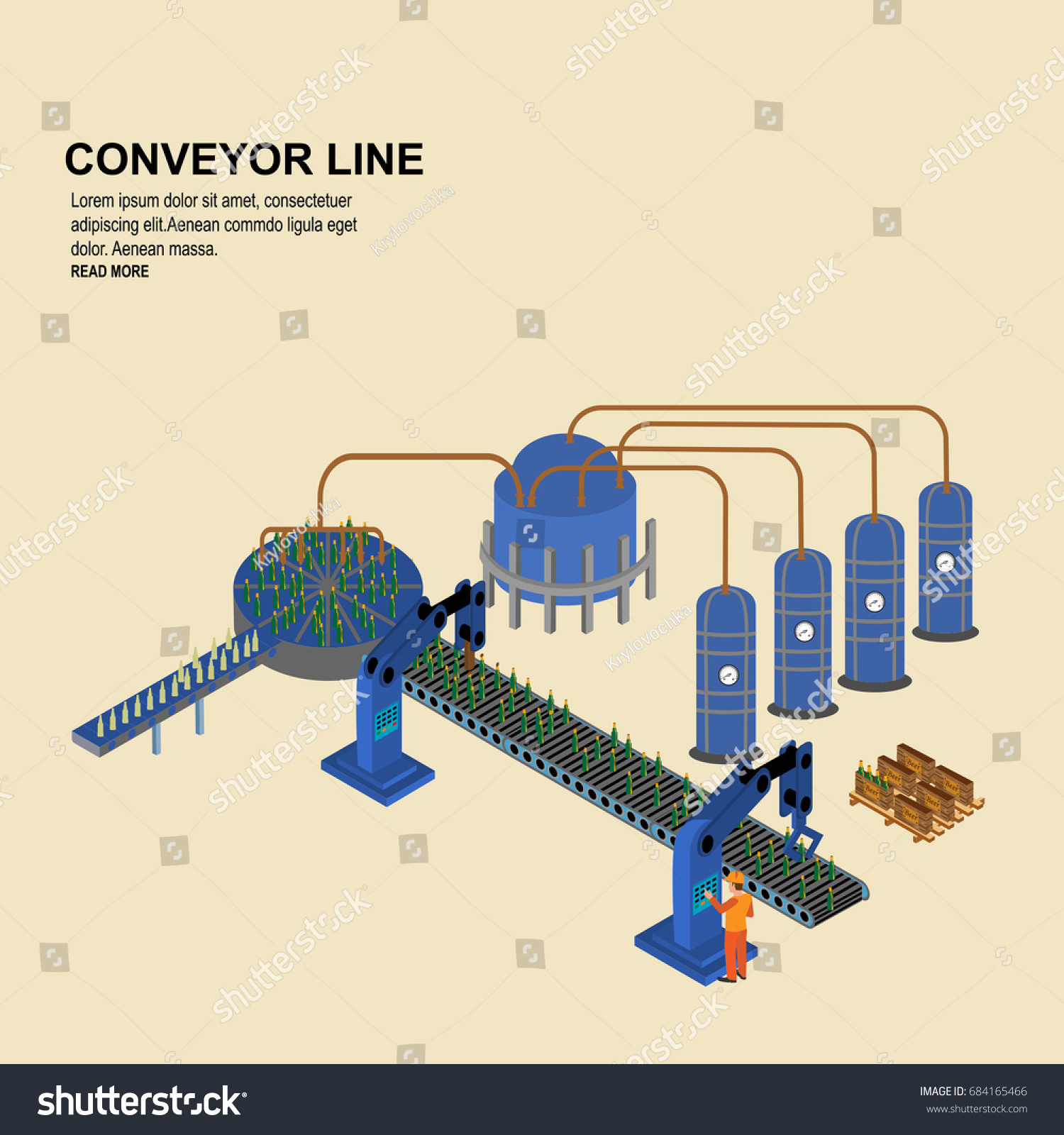 Automated Factory Assembly Line Robotic Arm Stock Vector (Royalty Free ... Automated Factory Assembly Line Robotic Arm Stock Vector (Royalty Free ...