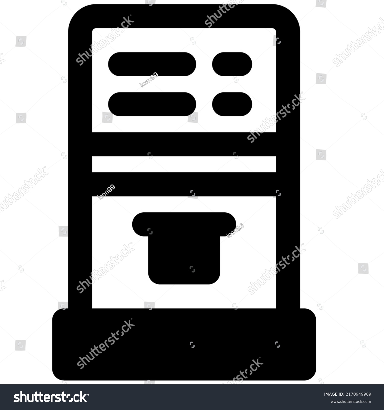 Automatic Checkin Machine Boarding Pass Generation Stock Vector ...
