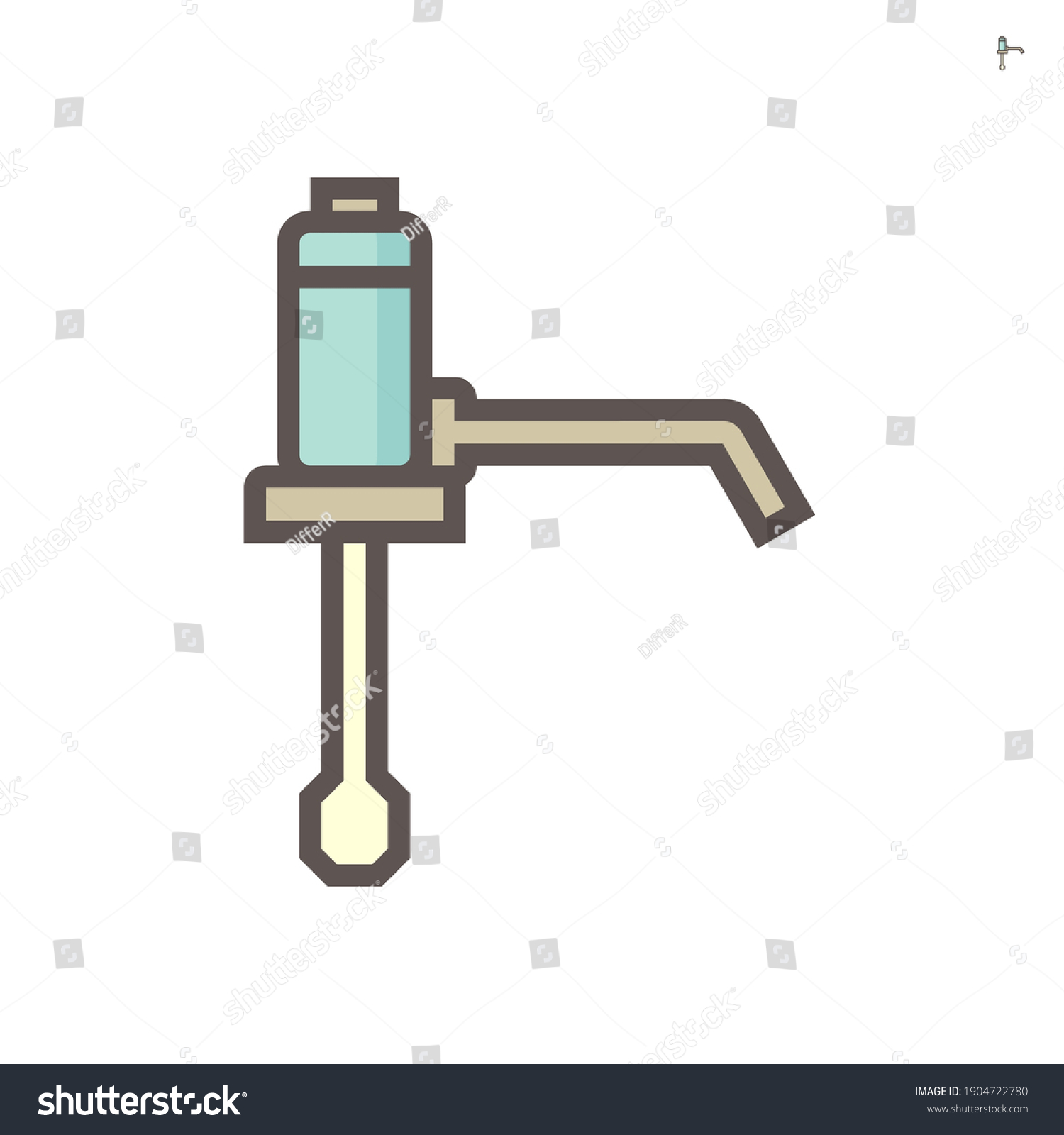 Automatic Drinking Water Pump Push Button Stock Vector (Royalty Free ...